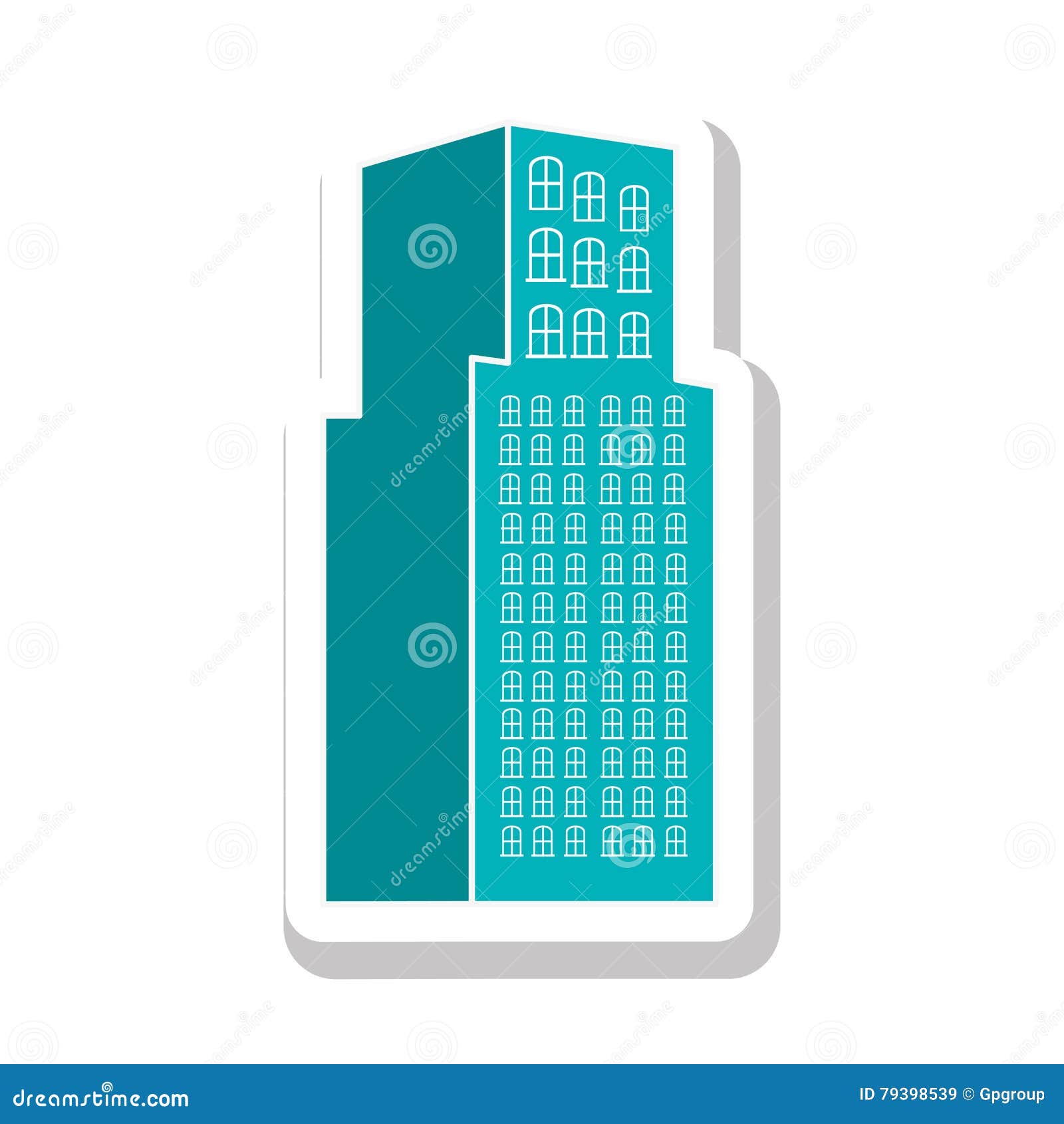 City Building Pictogram Icon Image Stock Vector - Illustration of ...