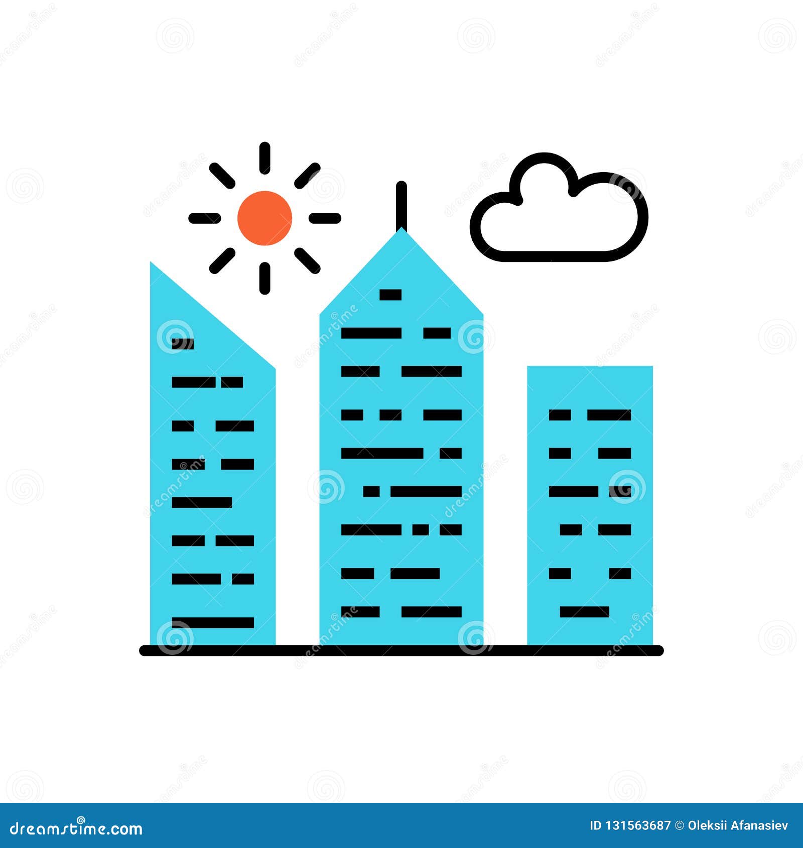 City Building Vector Icon stock vector. Illustration of architecture ...