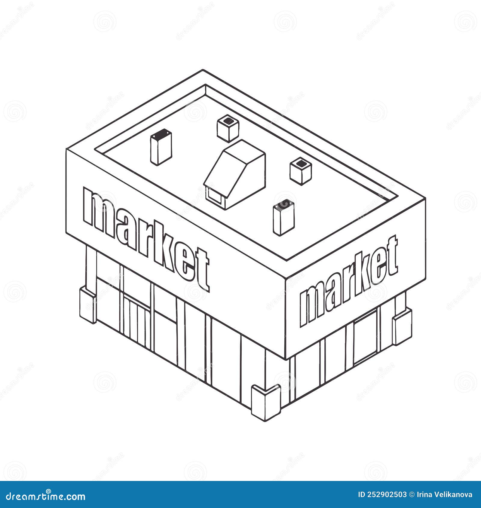 City Building Shop Architecture and Vector Illustration Stock Vector ...