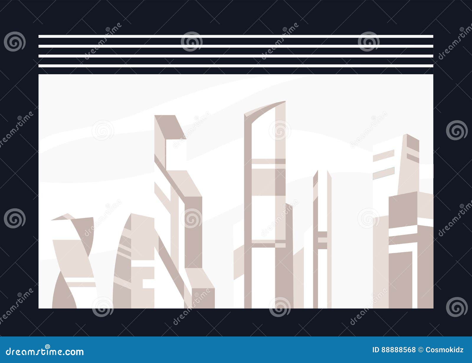 City Building Window View, Flat Style, Vector Illustration Stock Vector ...