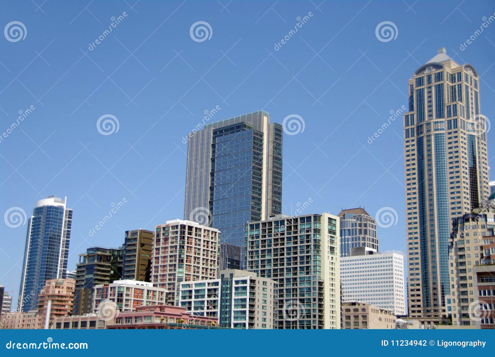 City Buildings stock photo. Image of group, office, brightly - 11234942