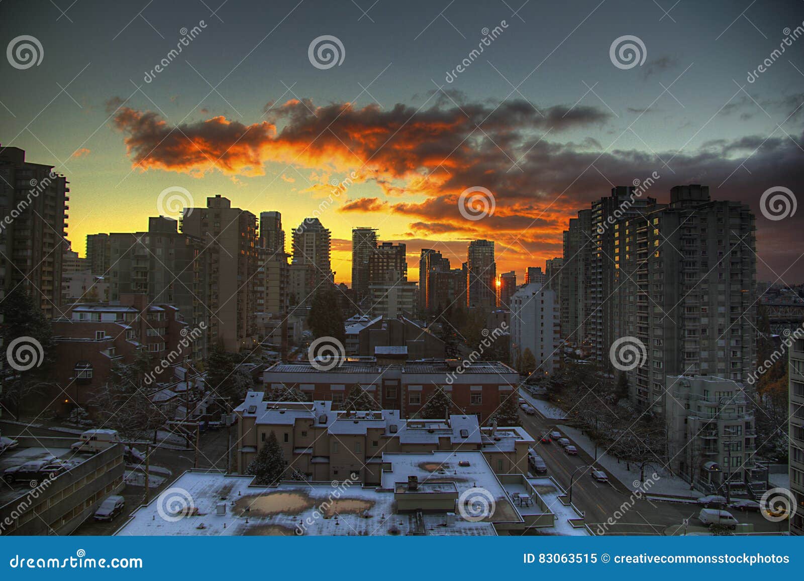 City Buildings During Sunset Picture. Image: 83063515