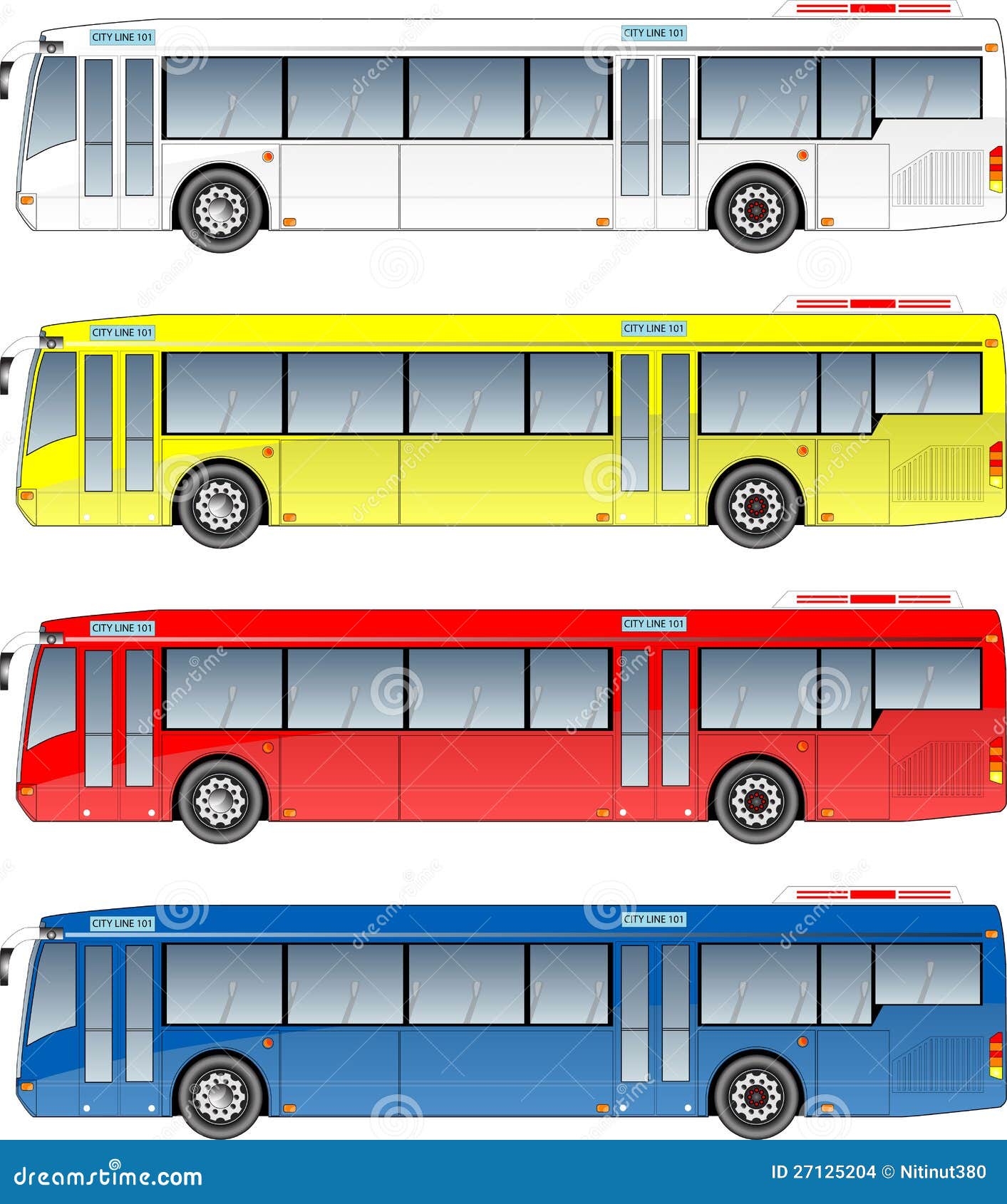 City bus stock illustration. Illustration of station - 27125204