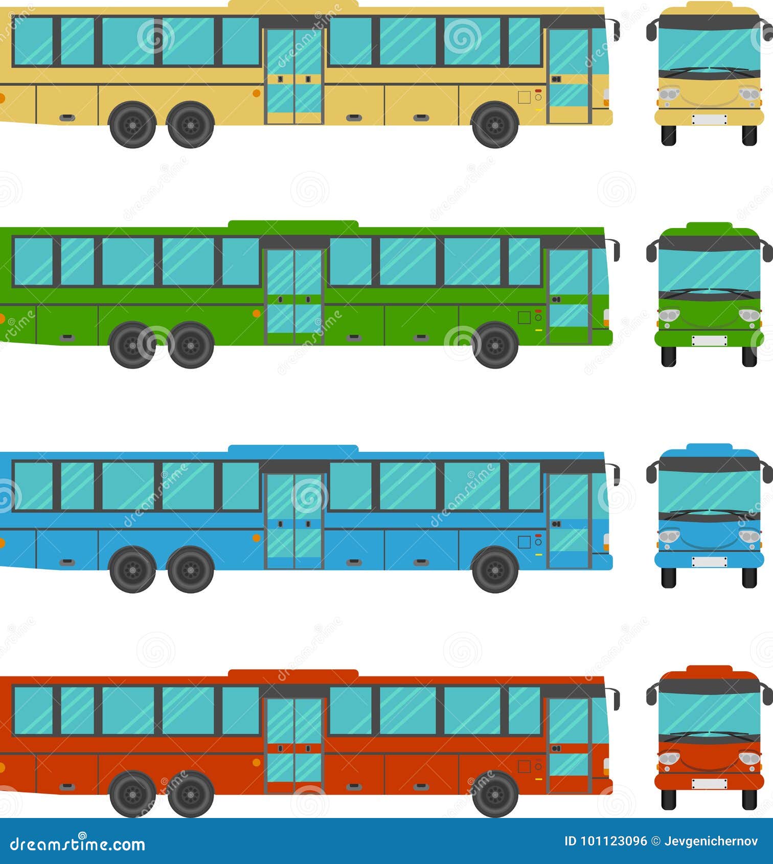 City Bus stock vector. Illustration of collection, road - 101123096
