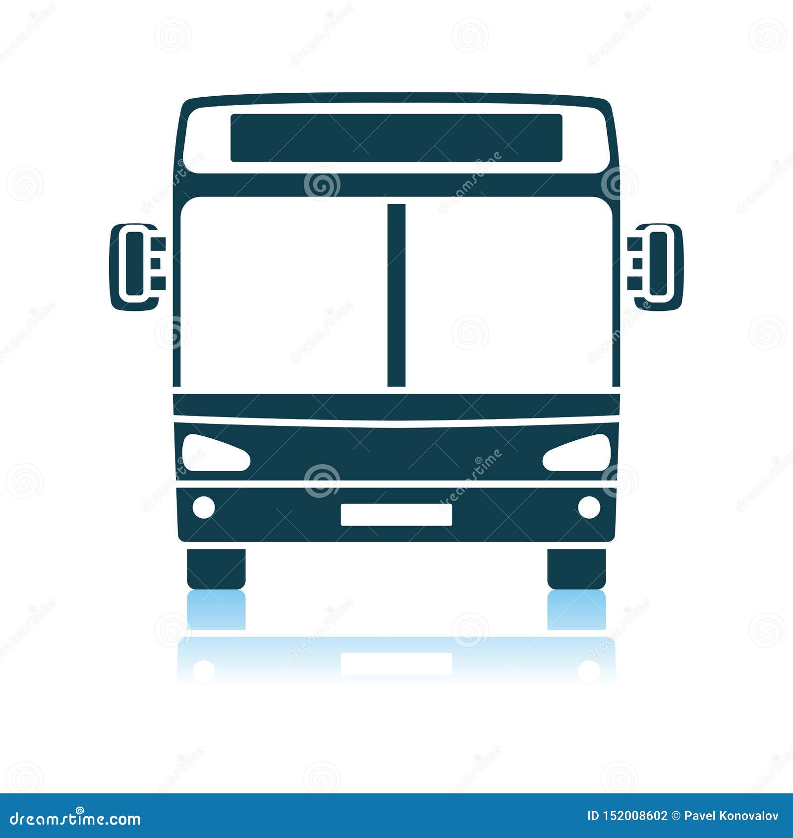 City Bus Icon Front View stock vector. Illustration of background ...