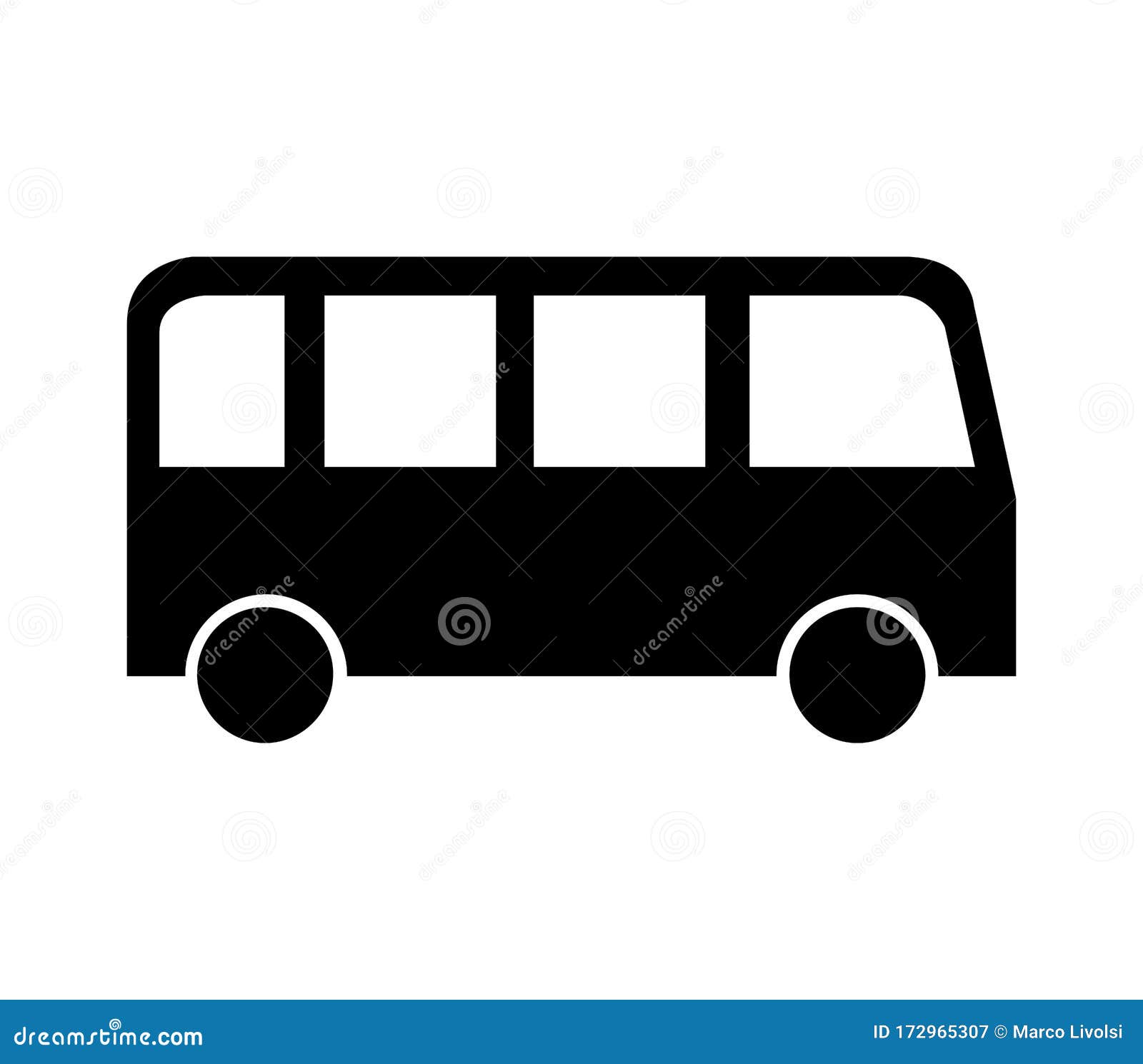 City Bus Icon Illustrated In Vector On White Background Stock Image ...