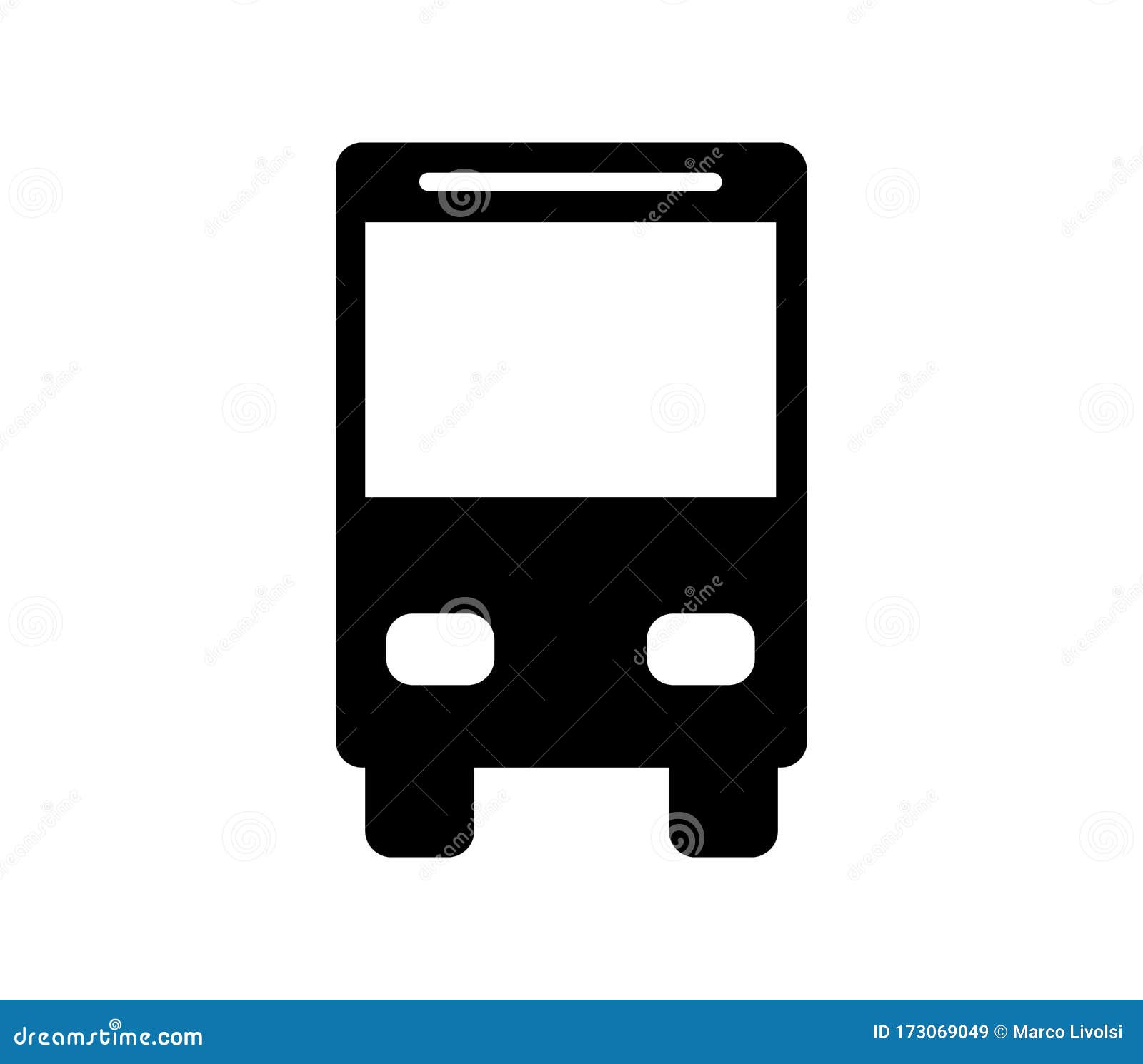 City Bus Icon Illustrated in Vector on White Background Stock ...