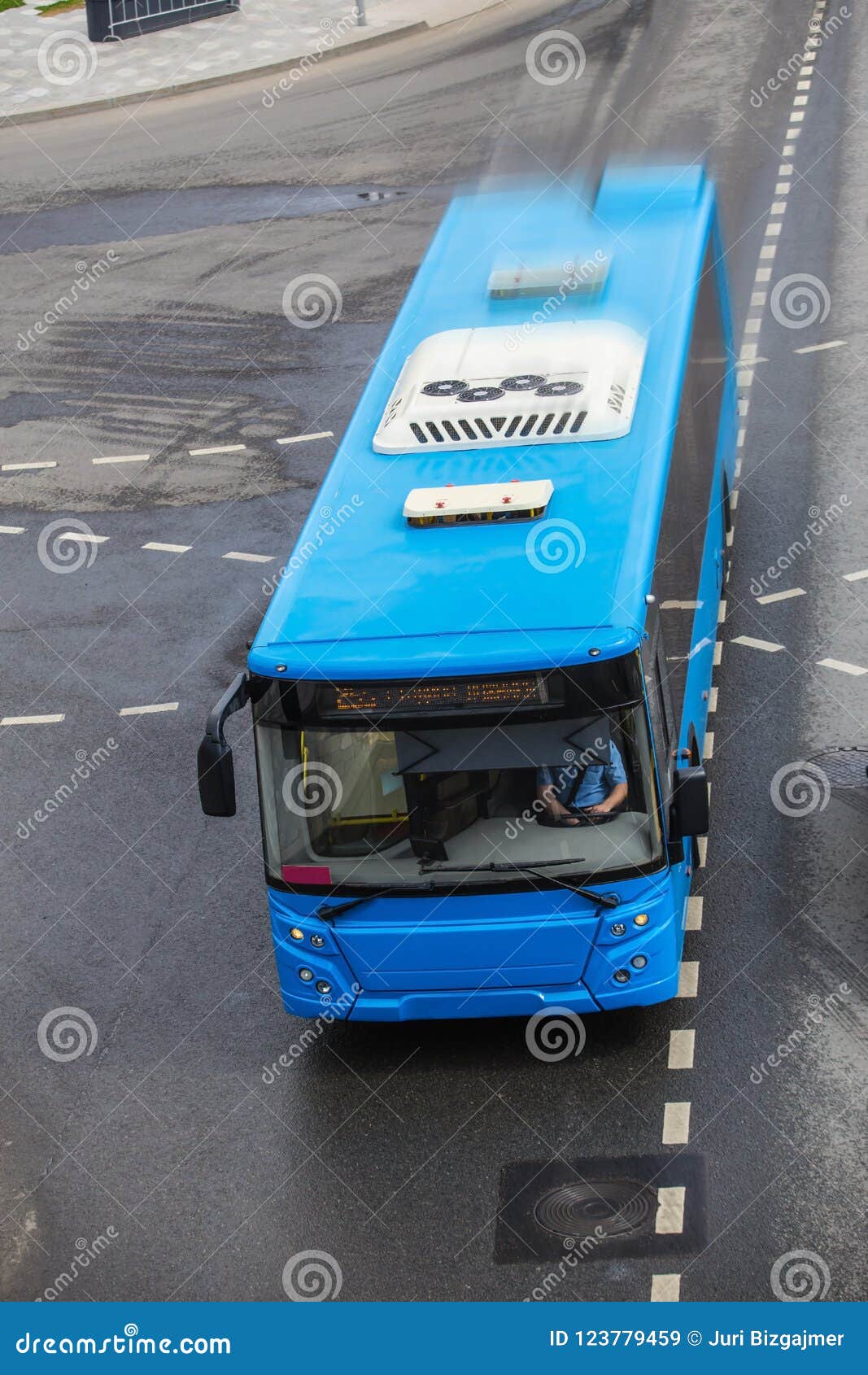 City Bus Moving on the Road Stock Image - Image of road, business ...