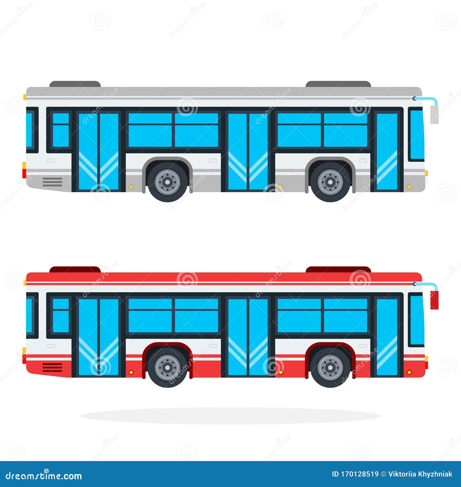 City Bus Vector Flat Isolated Stock Vector - Illustration of tint ...