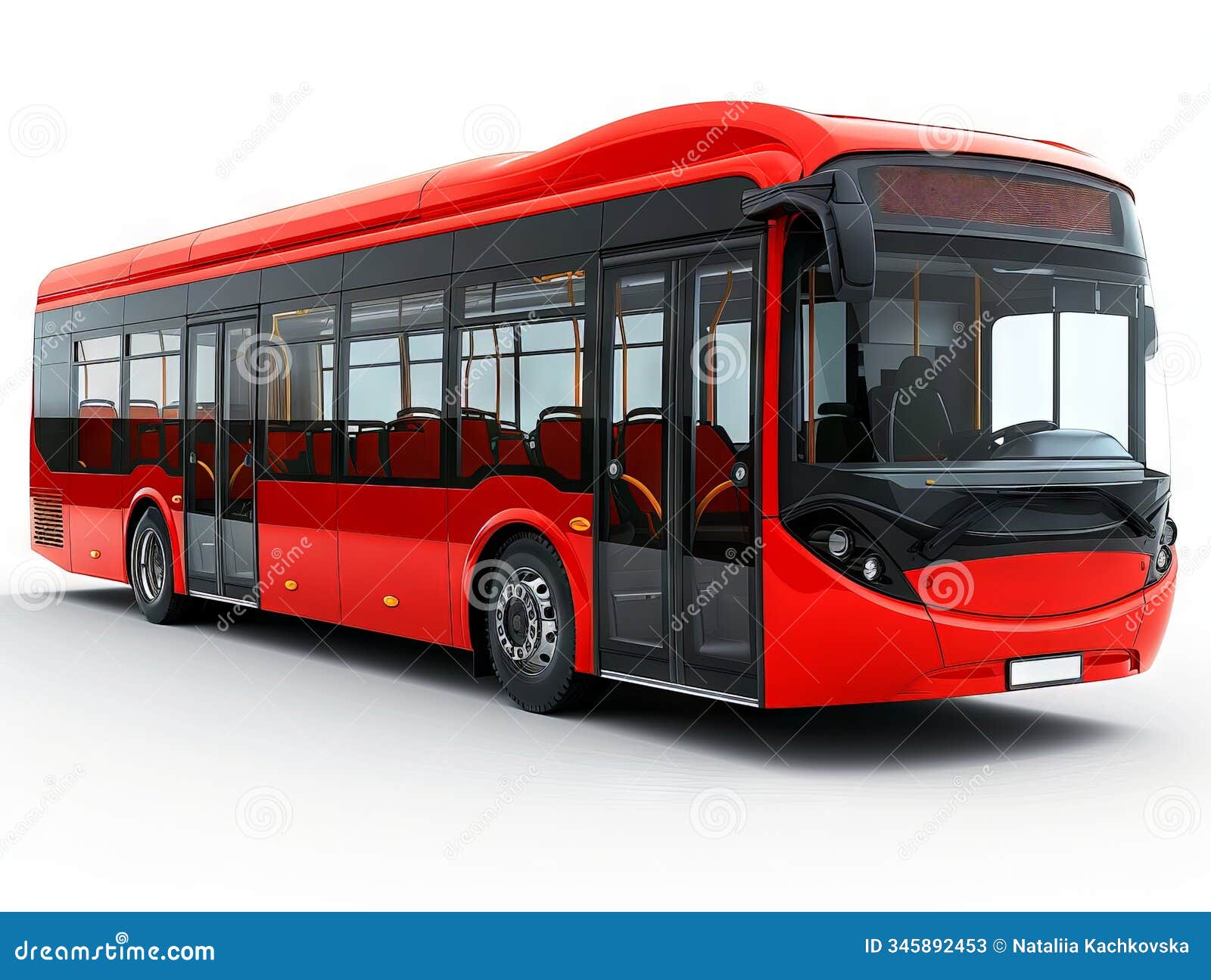City Bus on a White Background Stock Image - Image of public, travel ...