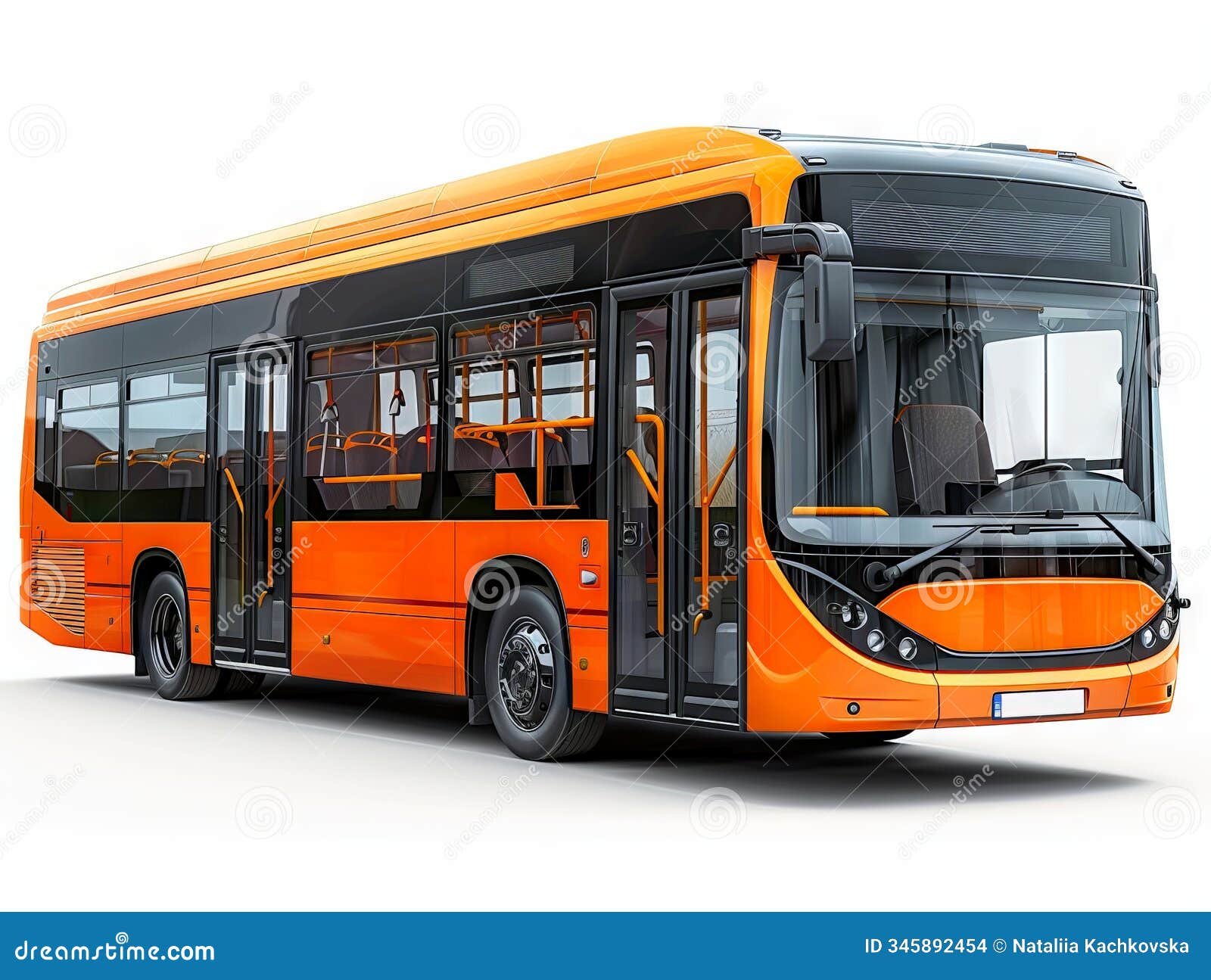 City Bus on a White Background Stock Photo - Image of street, tourism ...