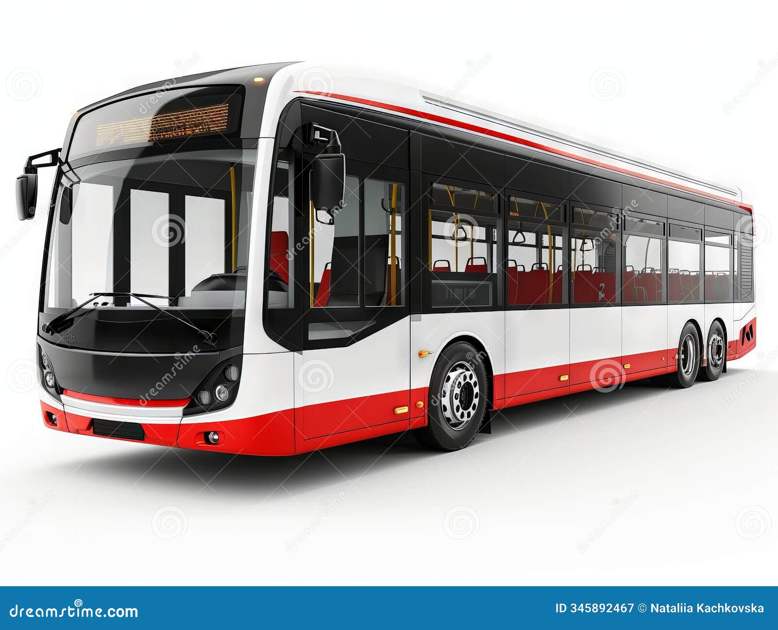 City Bus on a White Background Stock Image - Image of double, travel ...