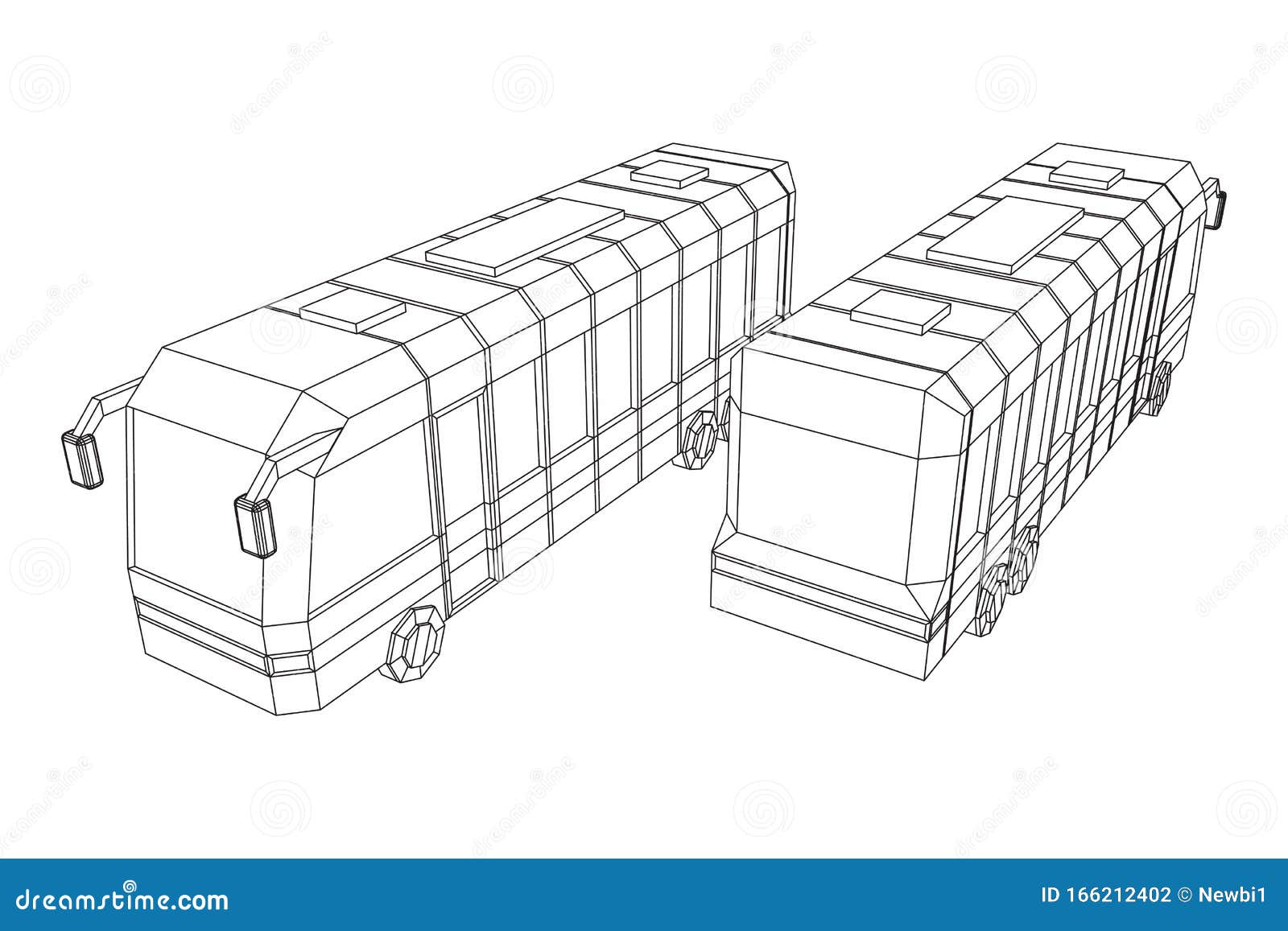 City Bus. Wireframe Low Poly Mesh Vector Stock Vector - Illustration of ...