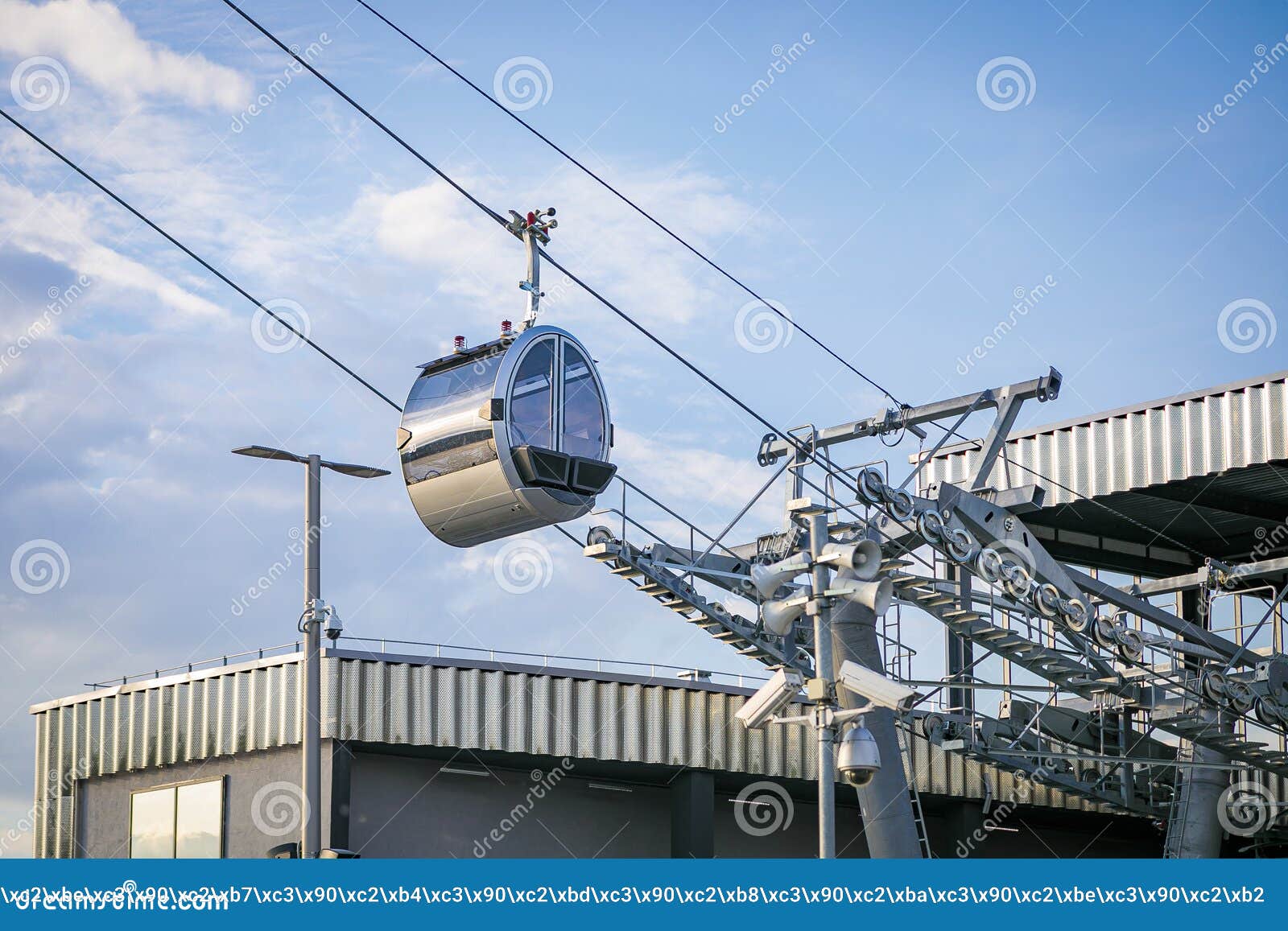 City Cable Car with Panoramic Views of the City. Stock Image - Image of ...
