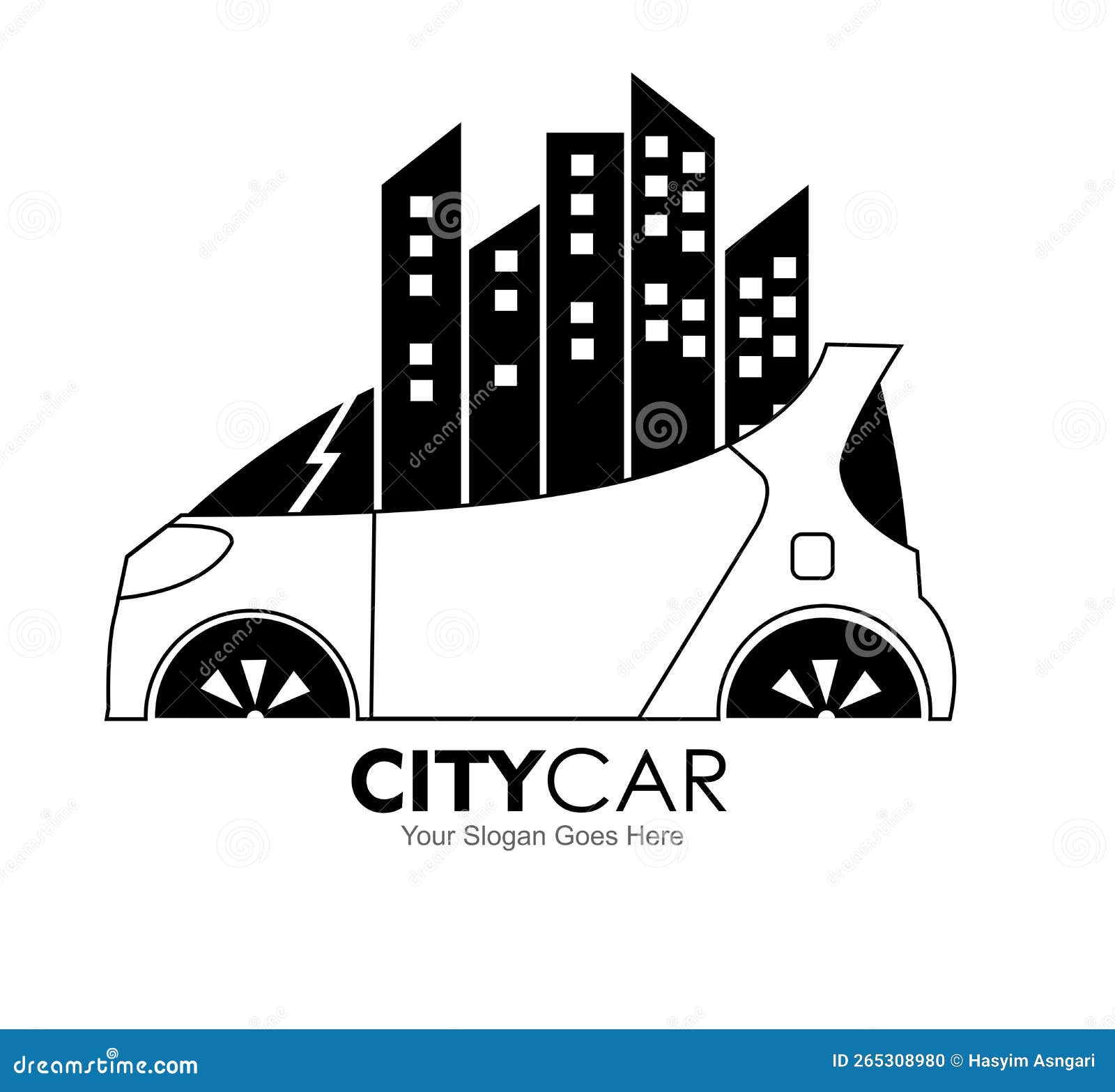 City Car Logo Design Concept Stock Vector - Illustration of house ...