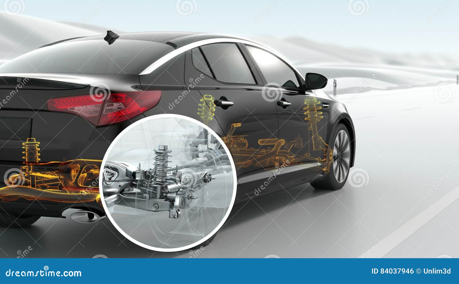 City Car Structure Overview during Driving. 4k Stock Illustration ...