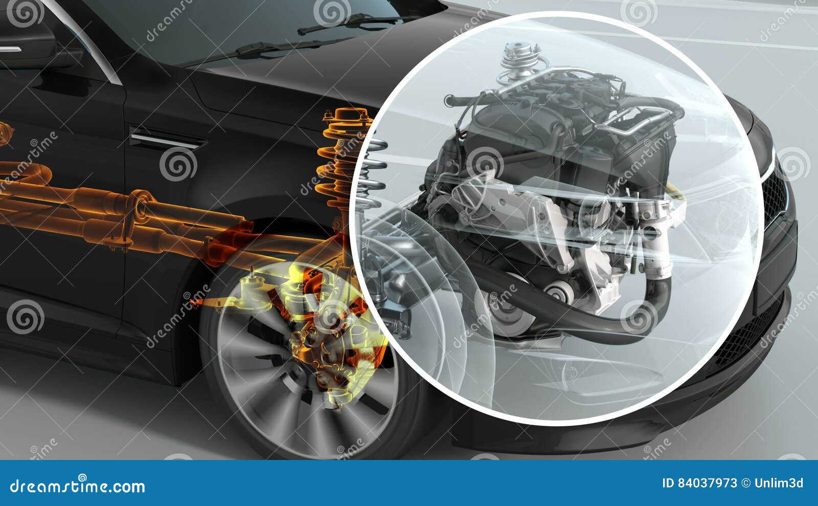 City Car Structure Overview during Driving. 4k Stock Illustration ...