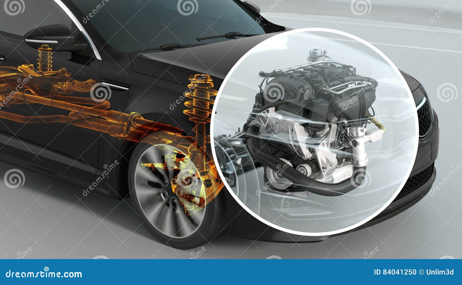 City Car Structure Overview during Driving. 4k Stock Illustration ...