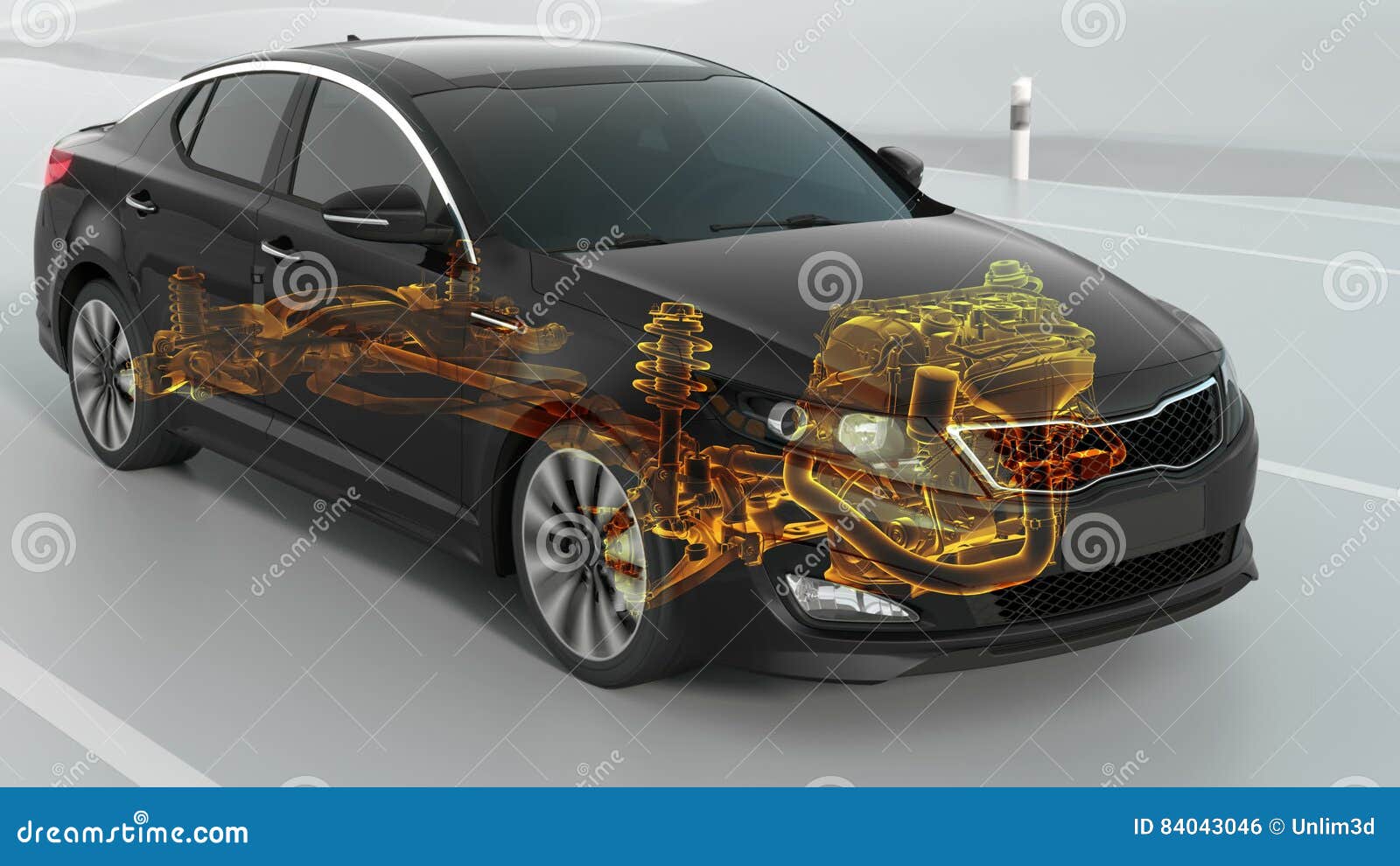 City Car Structure Overview during Driving. 4k Stock Illustration ...
