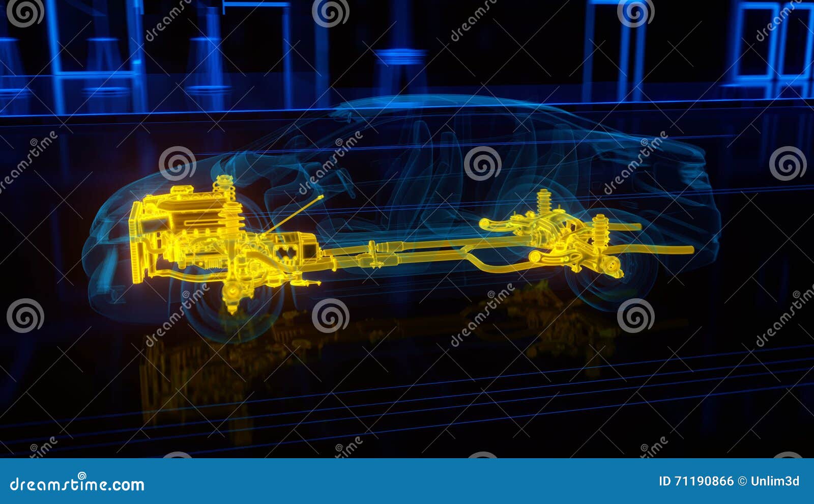 City Car Structure Overview in Wire Style Stock Photo - Image of fiber ...