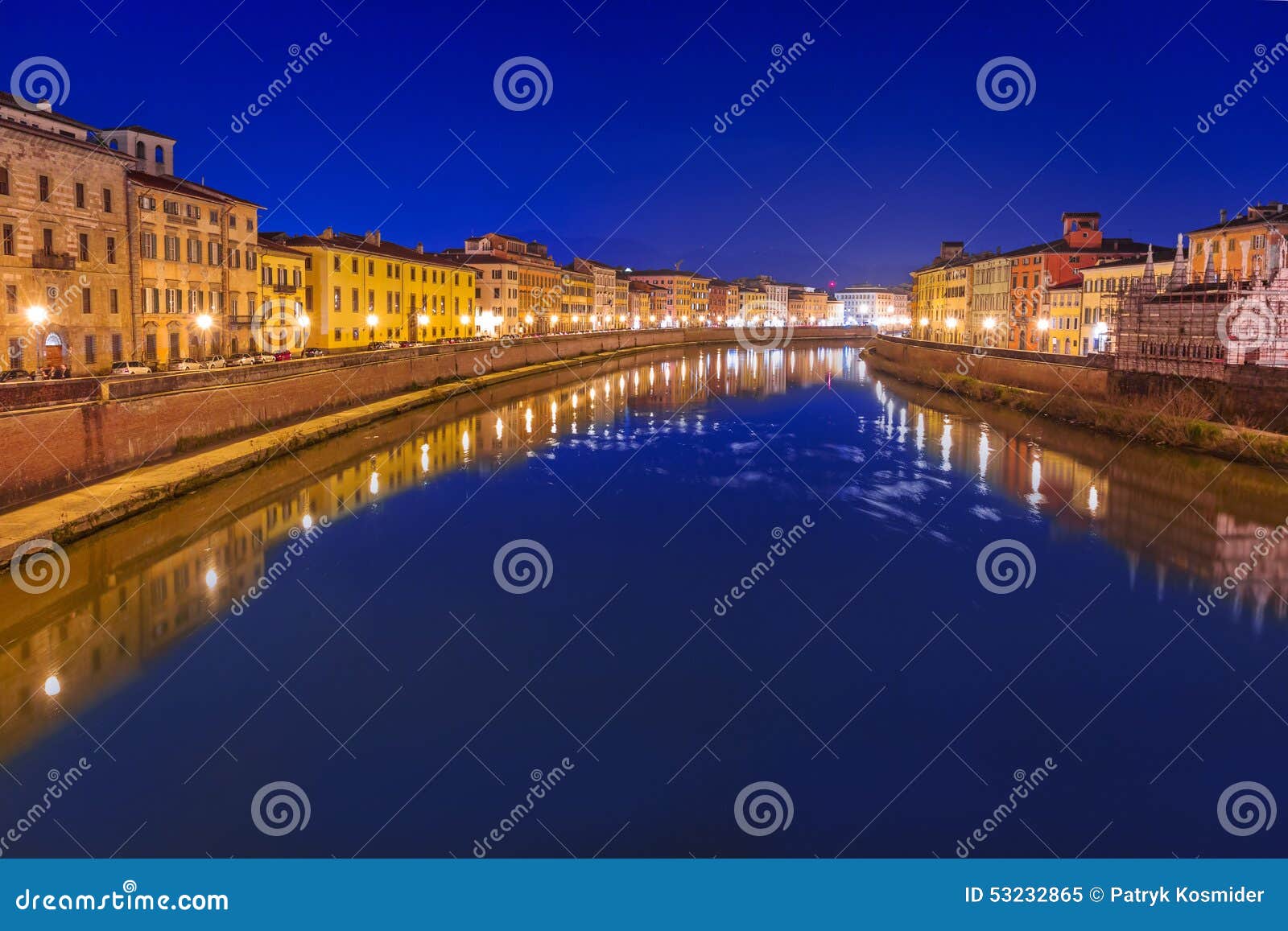 City center of Pisa, Italy stock image. Image of architectural - 53232865