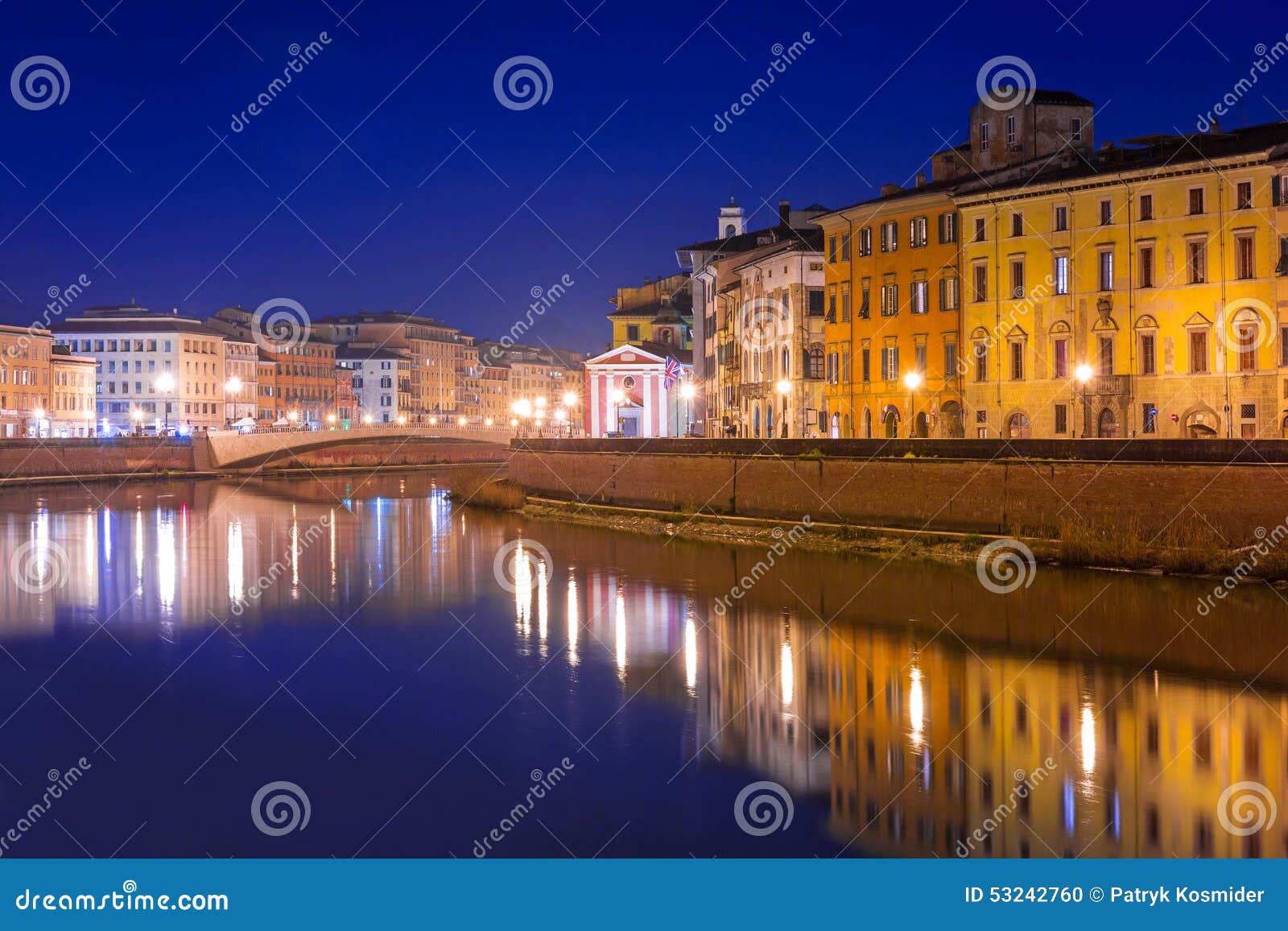 City center of Pisa, Italy stock photo. Image of destination - 53242760