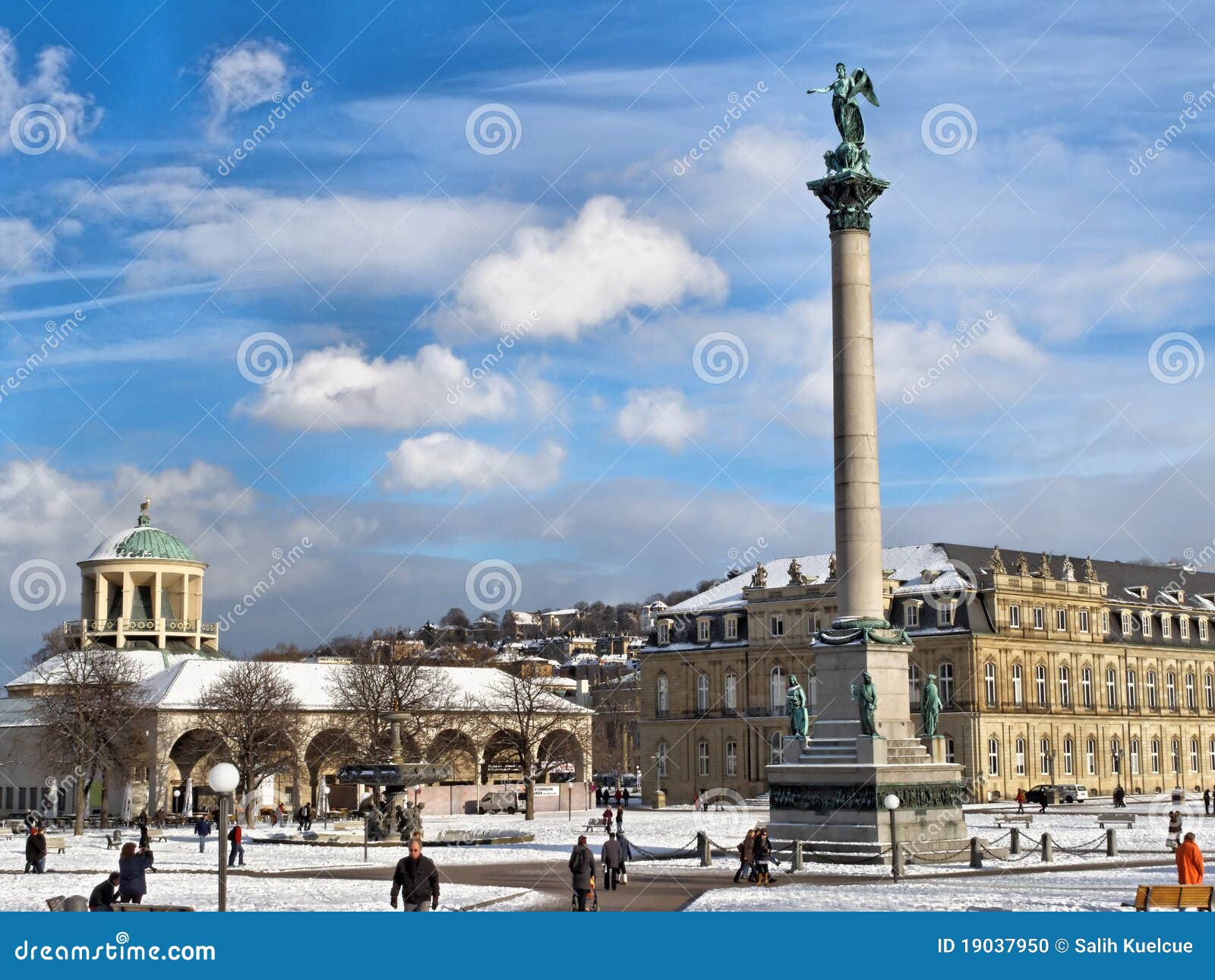 City center of Stuttgart editorial image. Image of winter - 19037950