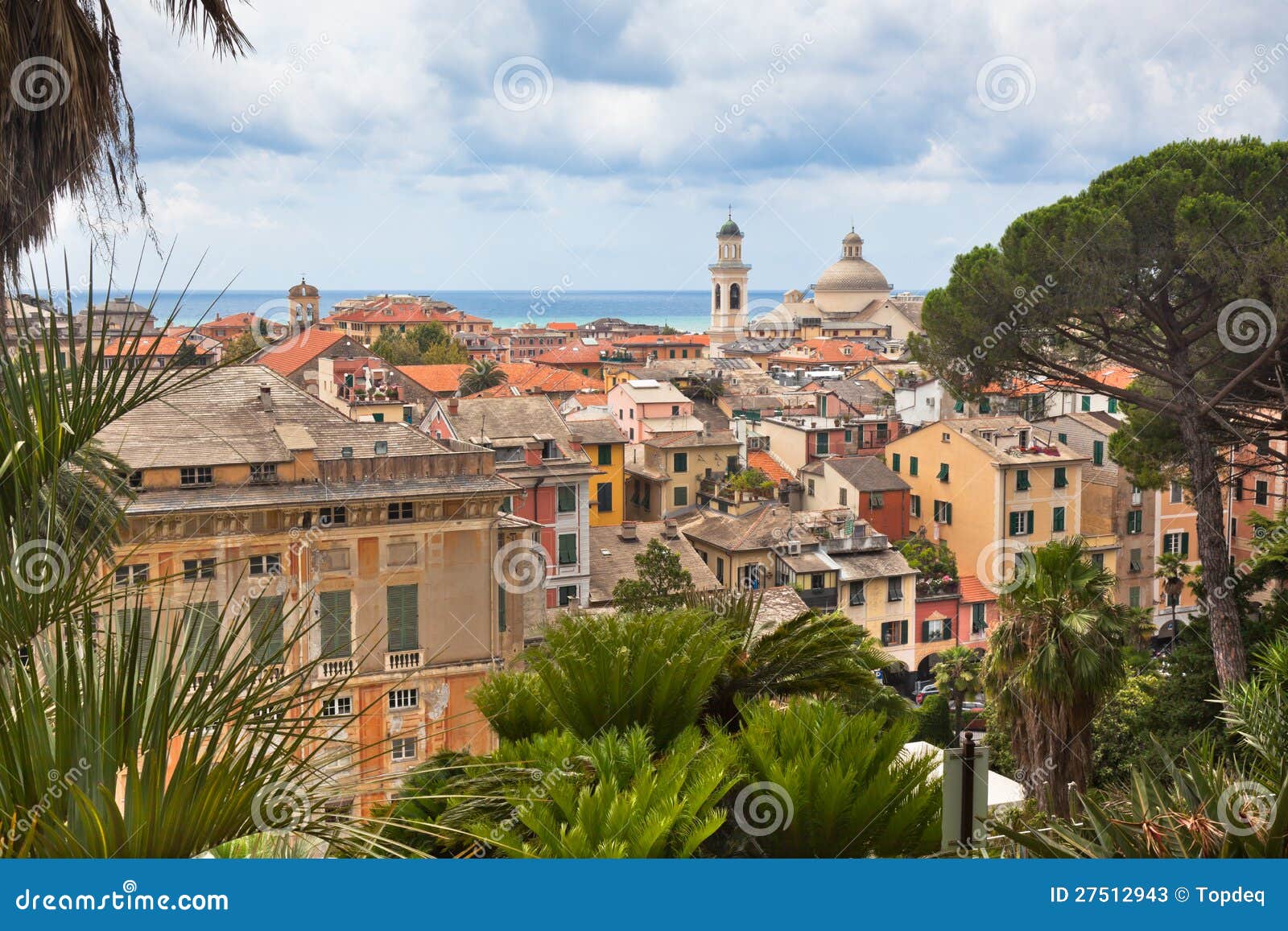 City Centre of Chiavari, Italy Stock Image - Image of cathedral ...