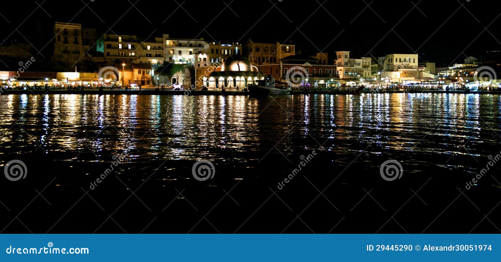 The City of Chania, Promenade Stock Photo - Image of color, chania ...