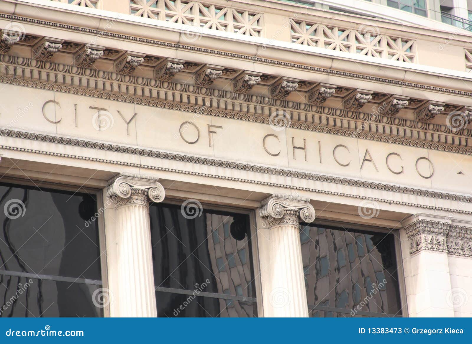City of Chicago building stock image. Image of sign, text - 13383473