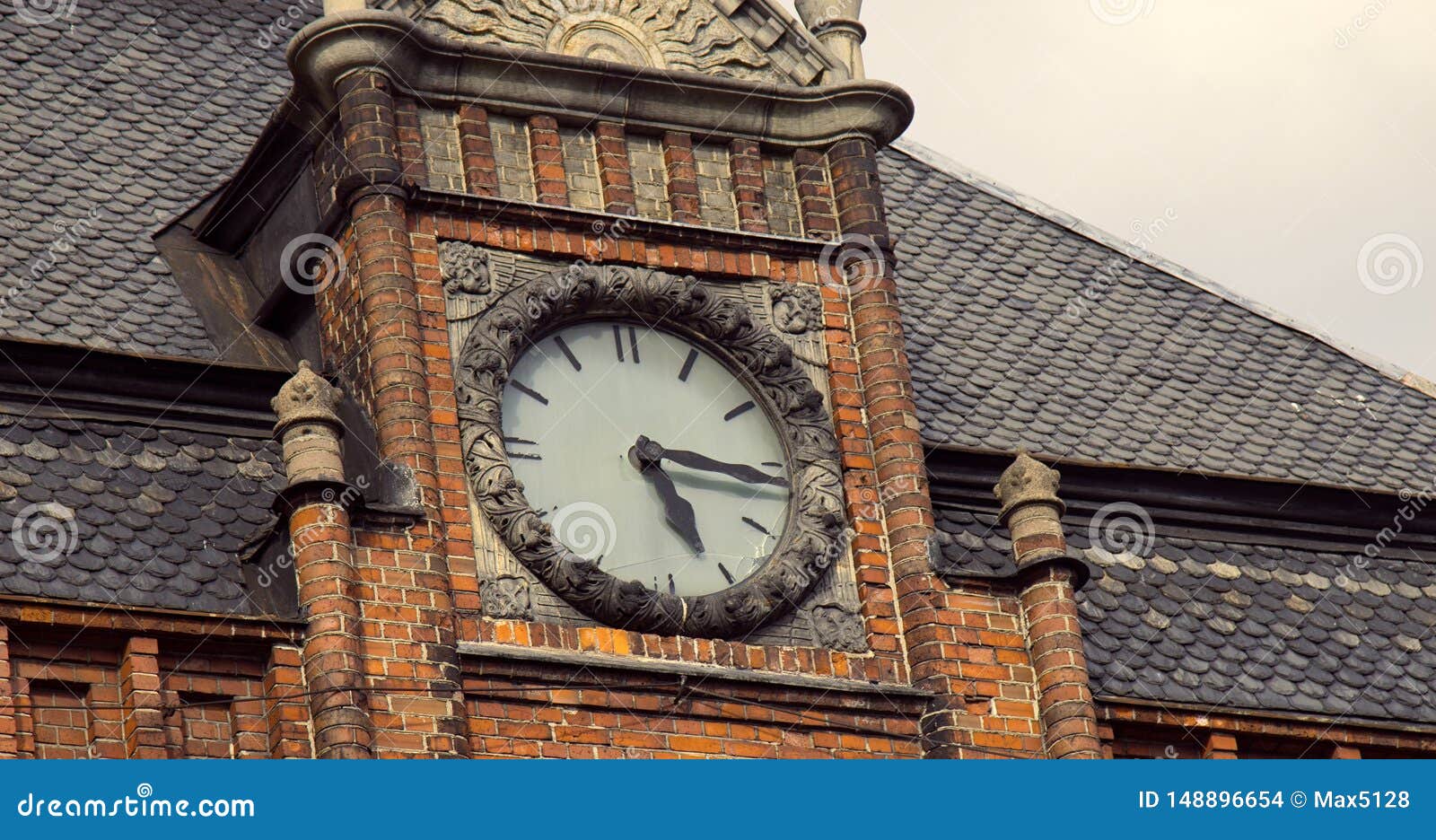 City Chimes on an Ancient Building Stock Photo - Image of chime, clock ...