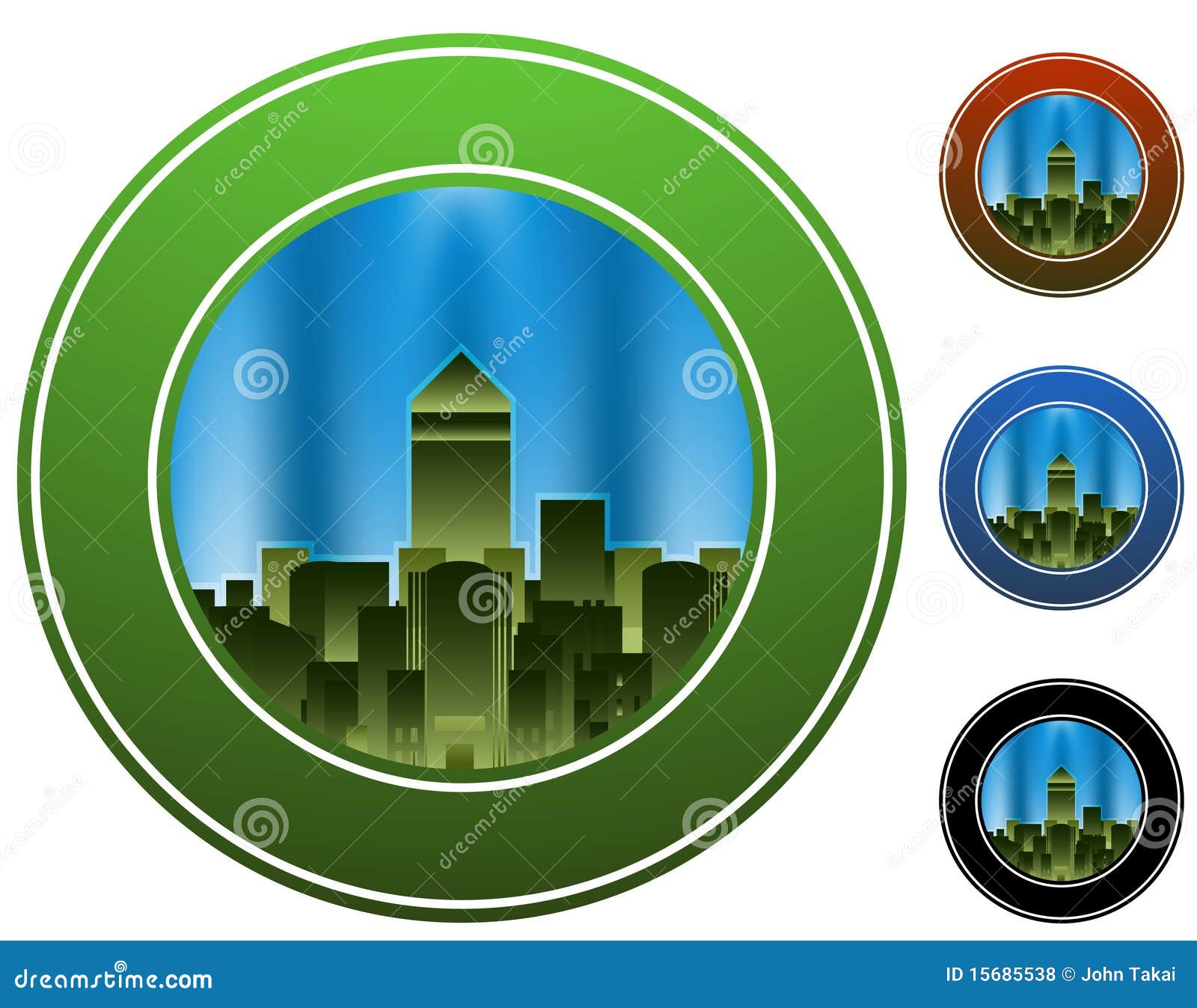 City Circle stock vector. Illustration of element, light - 15685538