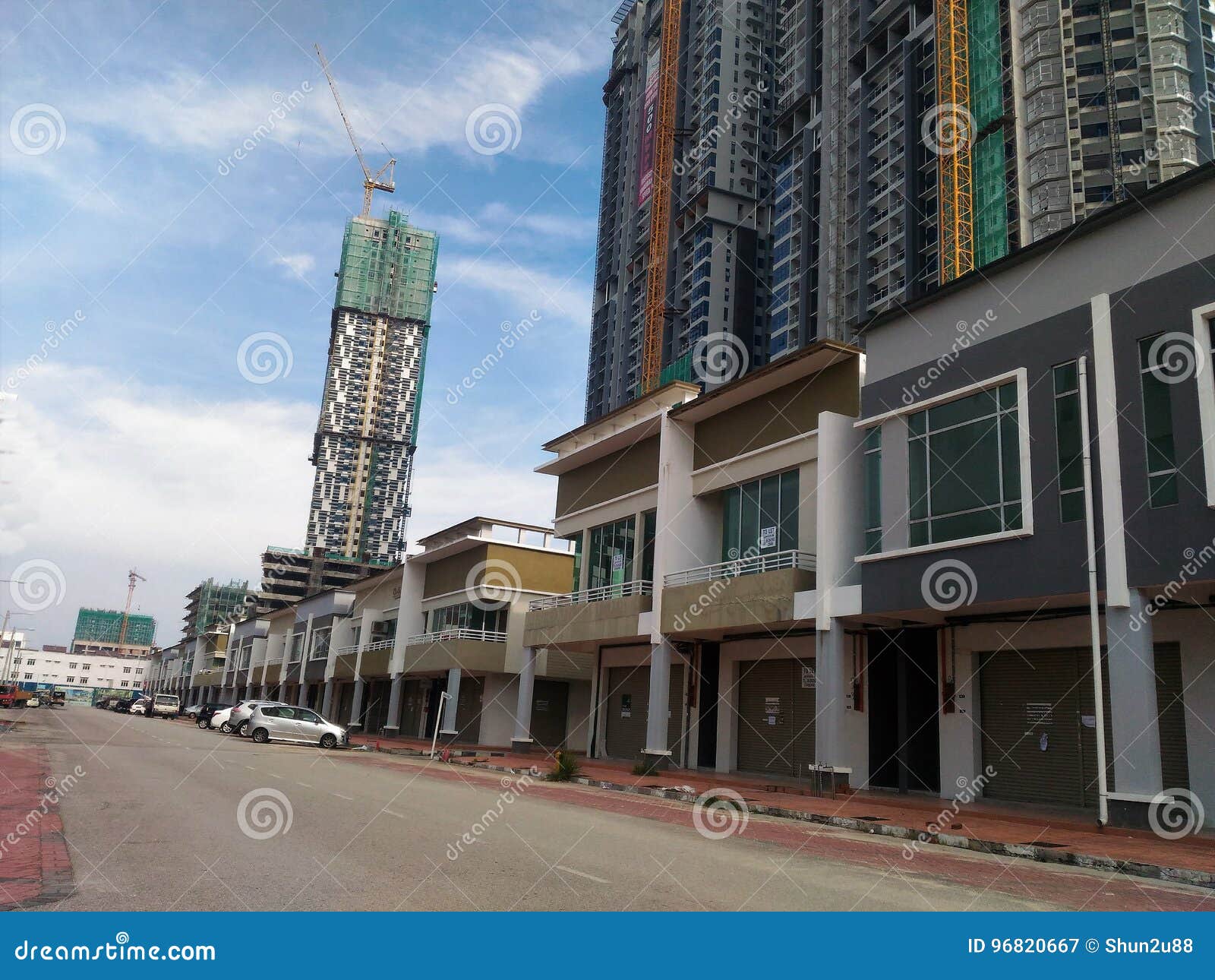 City and City Construction Backdrop Editorial Photography - Image of ...