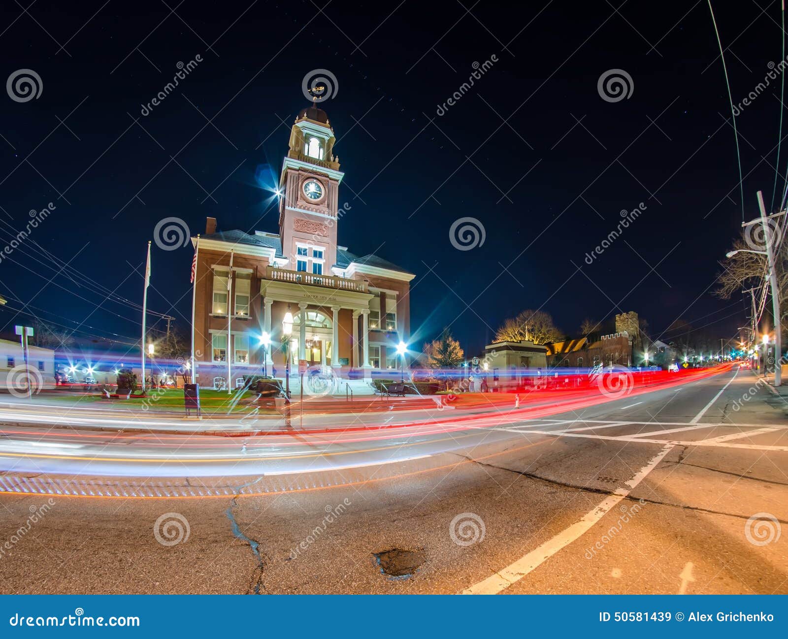 City of city hall at night stock image. Image of night - 50581439