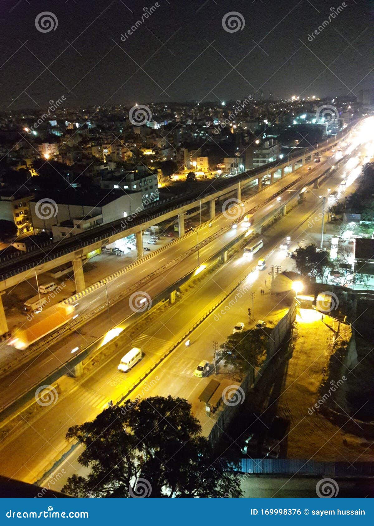 City Cityscape Illuminated Urban Skyline High Angle View Night Life