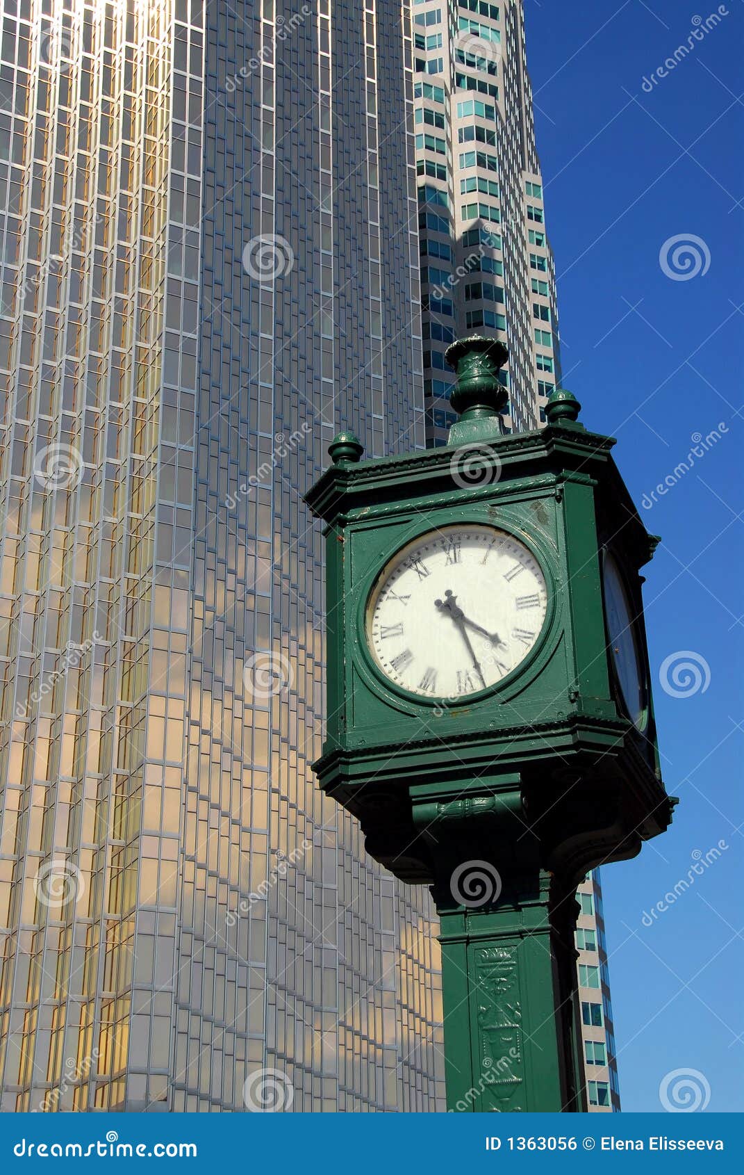 City clock stock photo. Image of highrise, high, number - 1363056