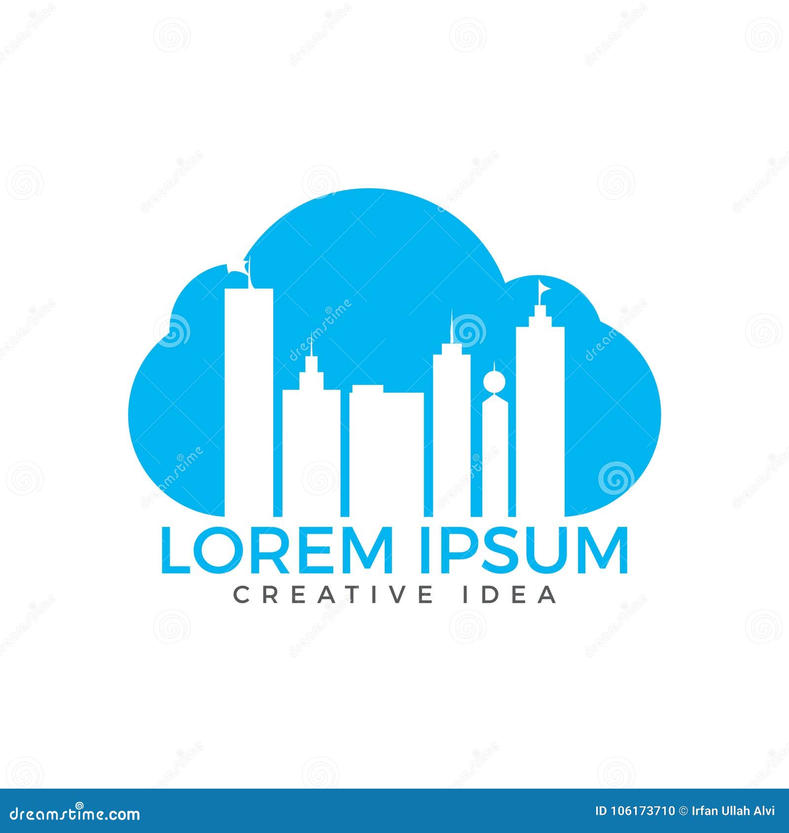 Cloud Building Logo Design. Stock Vector - Illustration of home, emblem ...