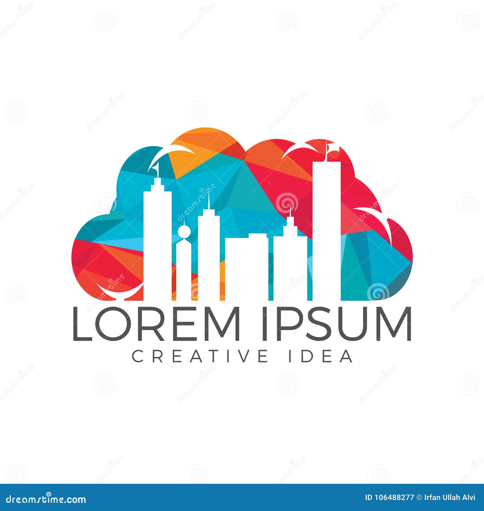 Cloud Building Logo Design. Stock Vector - Illustration of building ...