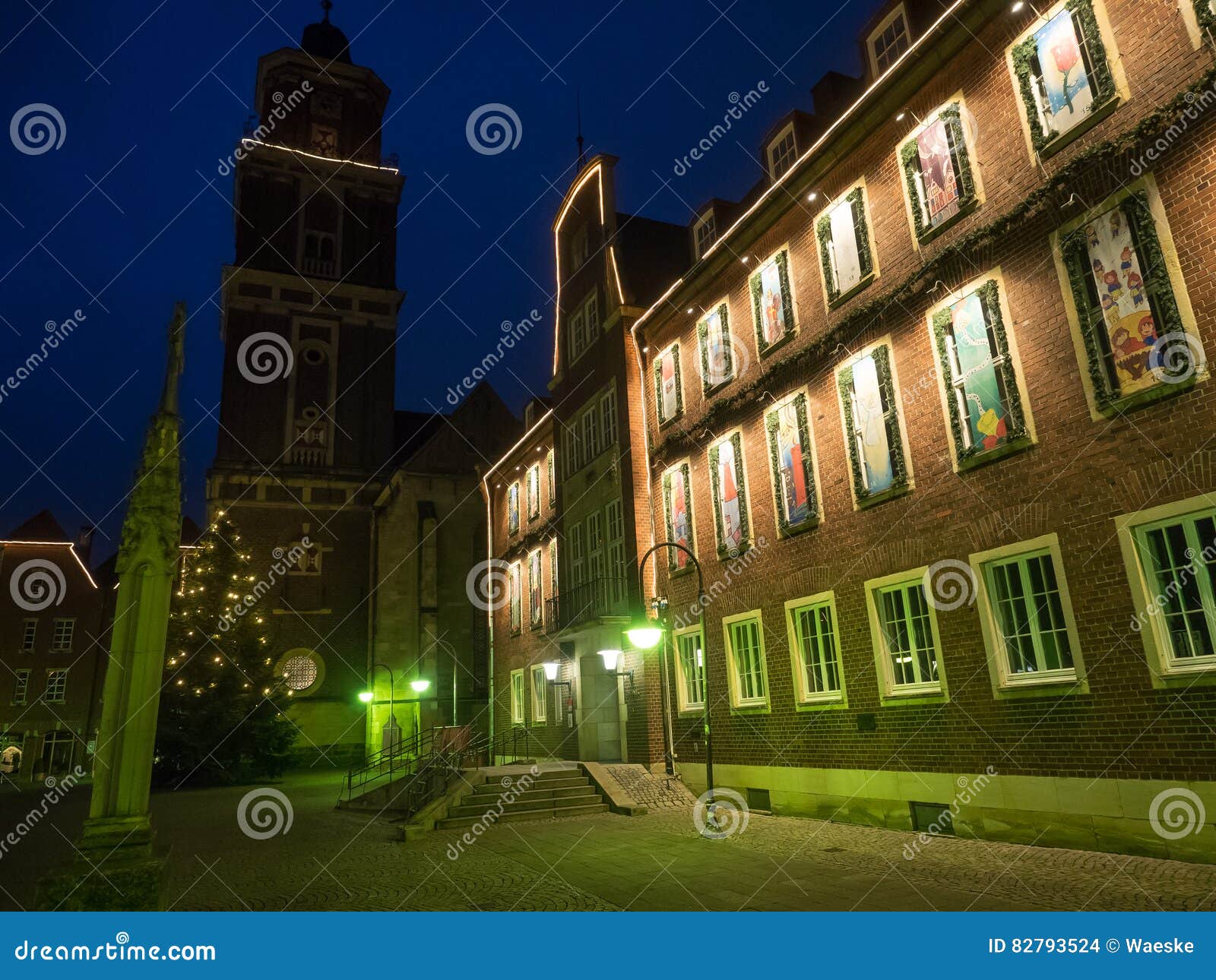 The city of coesfeld stock photo. Image of germany, advent - 82793524
