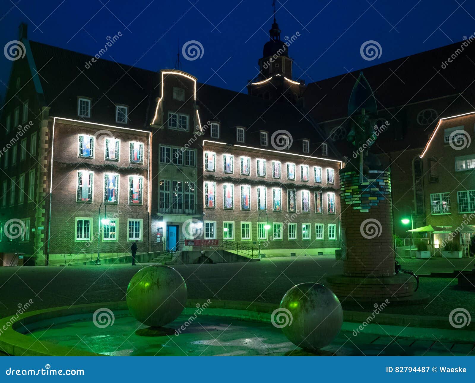 The city of coesfeld stock image. Image of townhall, facade - 82794487