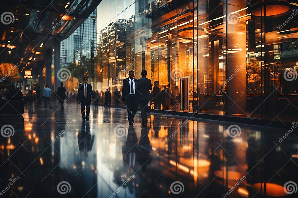 City Commuters. High Key Blurred Image of Workers Going Back Home after ...