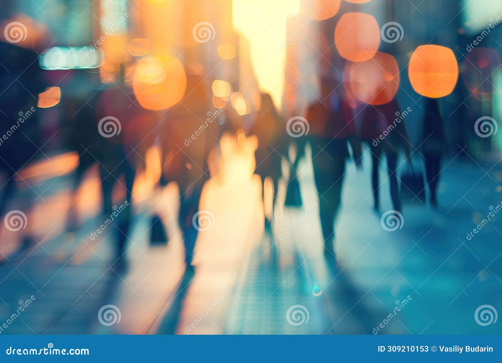 City Commuters. High Key Blurred Image of Workers Going Back Home after ...