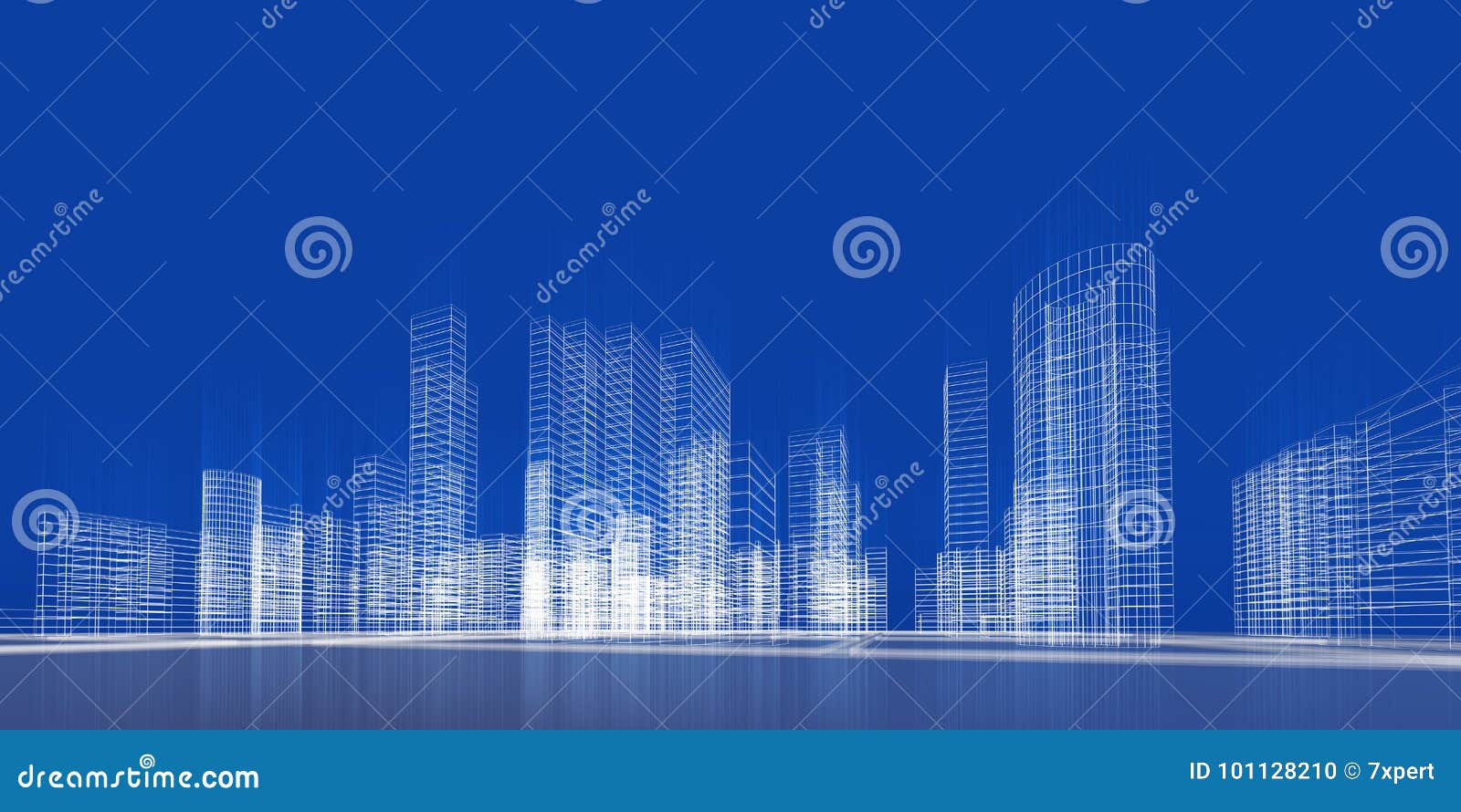 City concept 3d rendering stock illustration. Illustration of outdoor ...