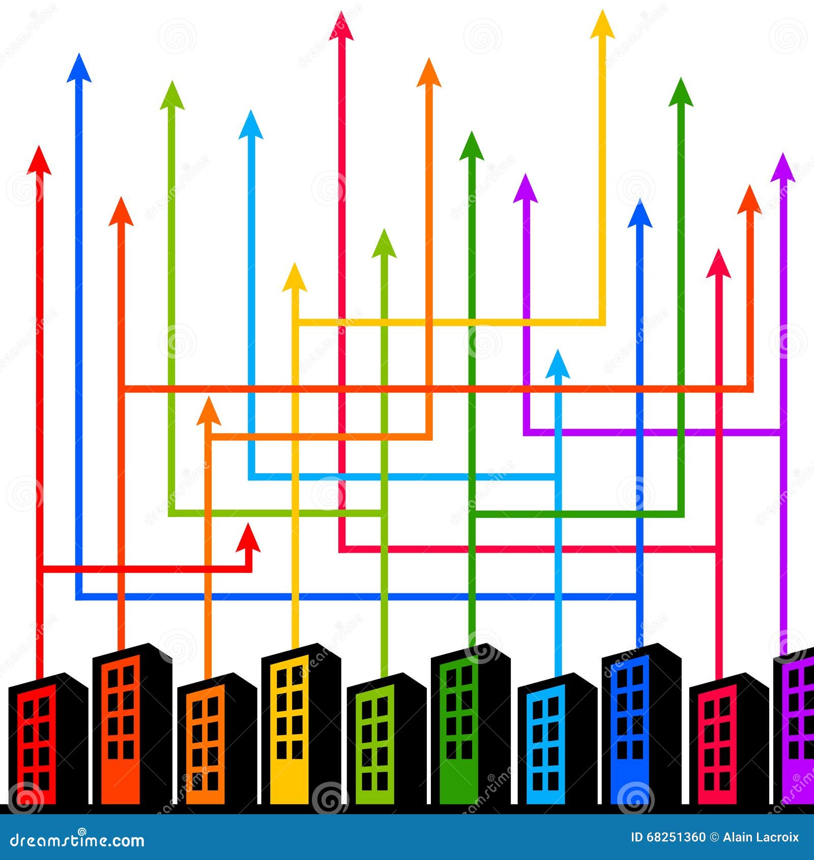 City connections stock illustration. Illustration of communicating ...