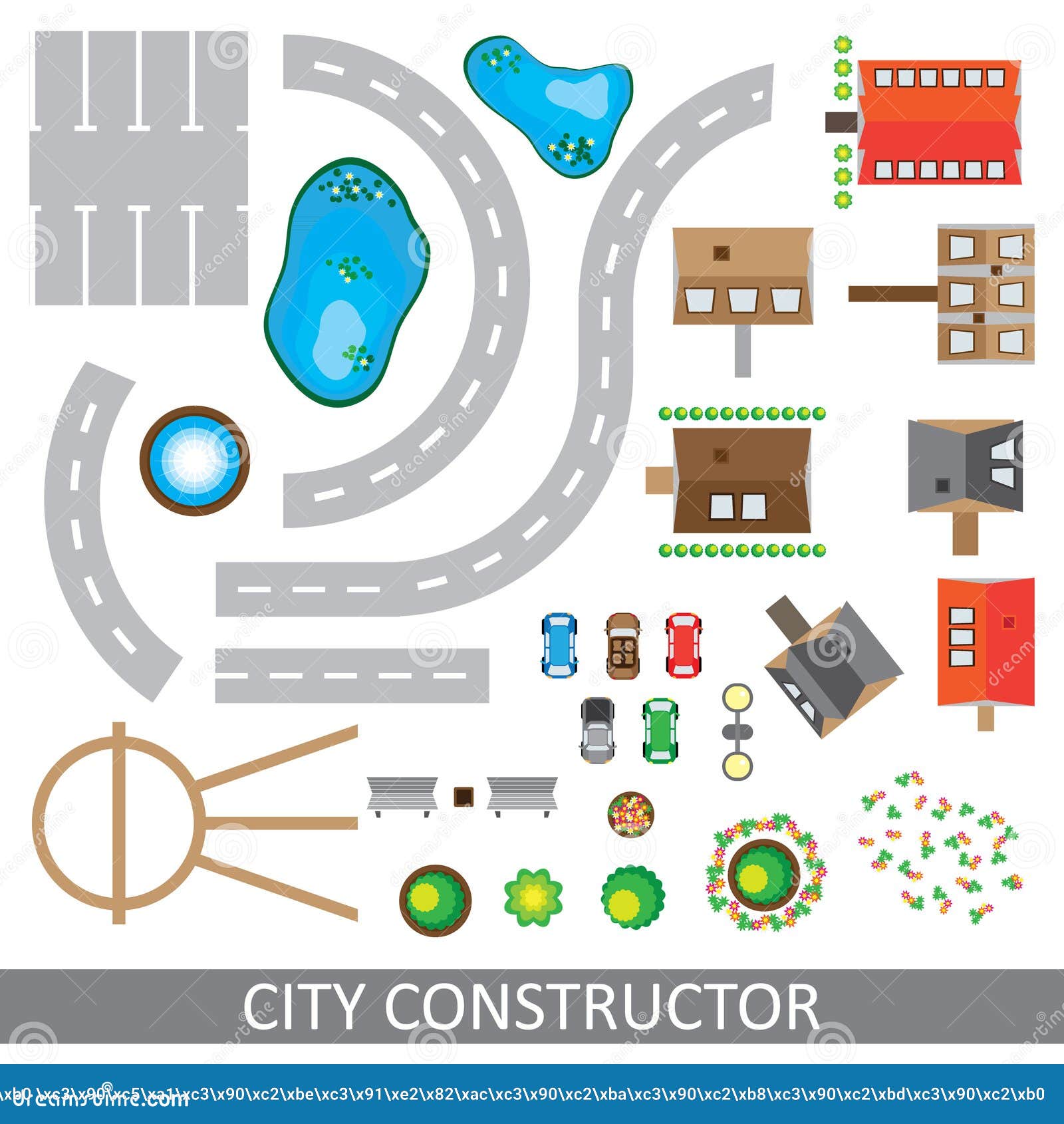 City Constructor. Set of Urban Elements. Vector. Stock Vector ...