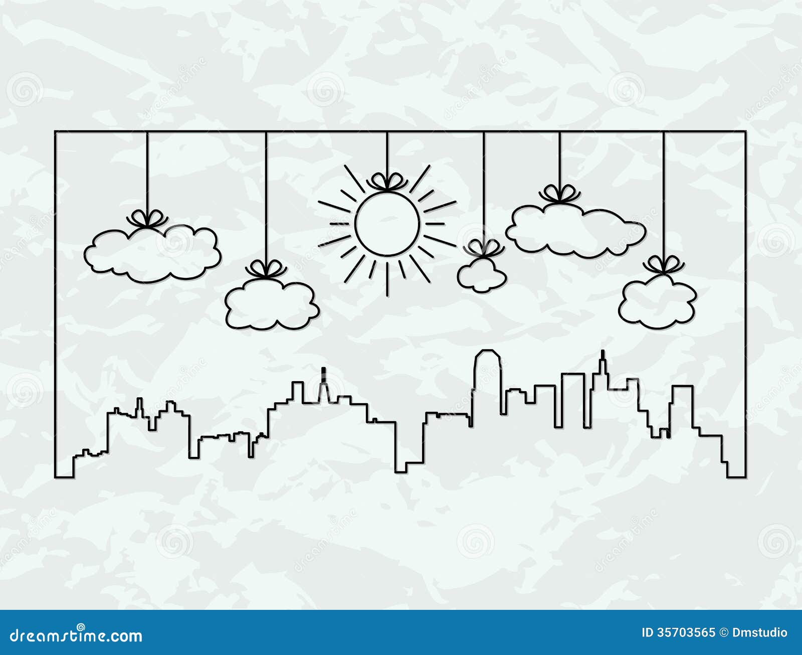 Vector City Contours of Buildings Stock Vector - Illustration of city ...