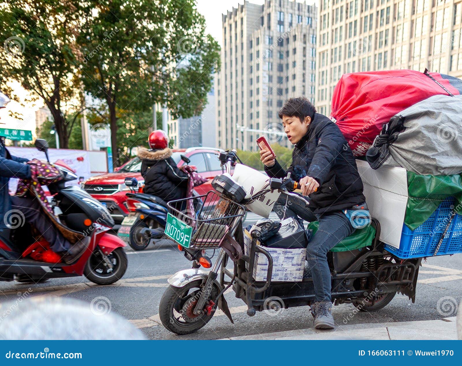 The city courier editorial photo. Image of province - 166063111