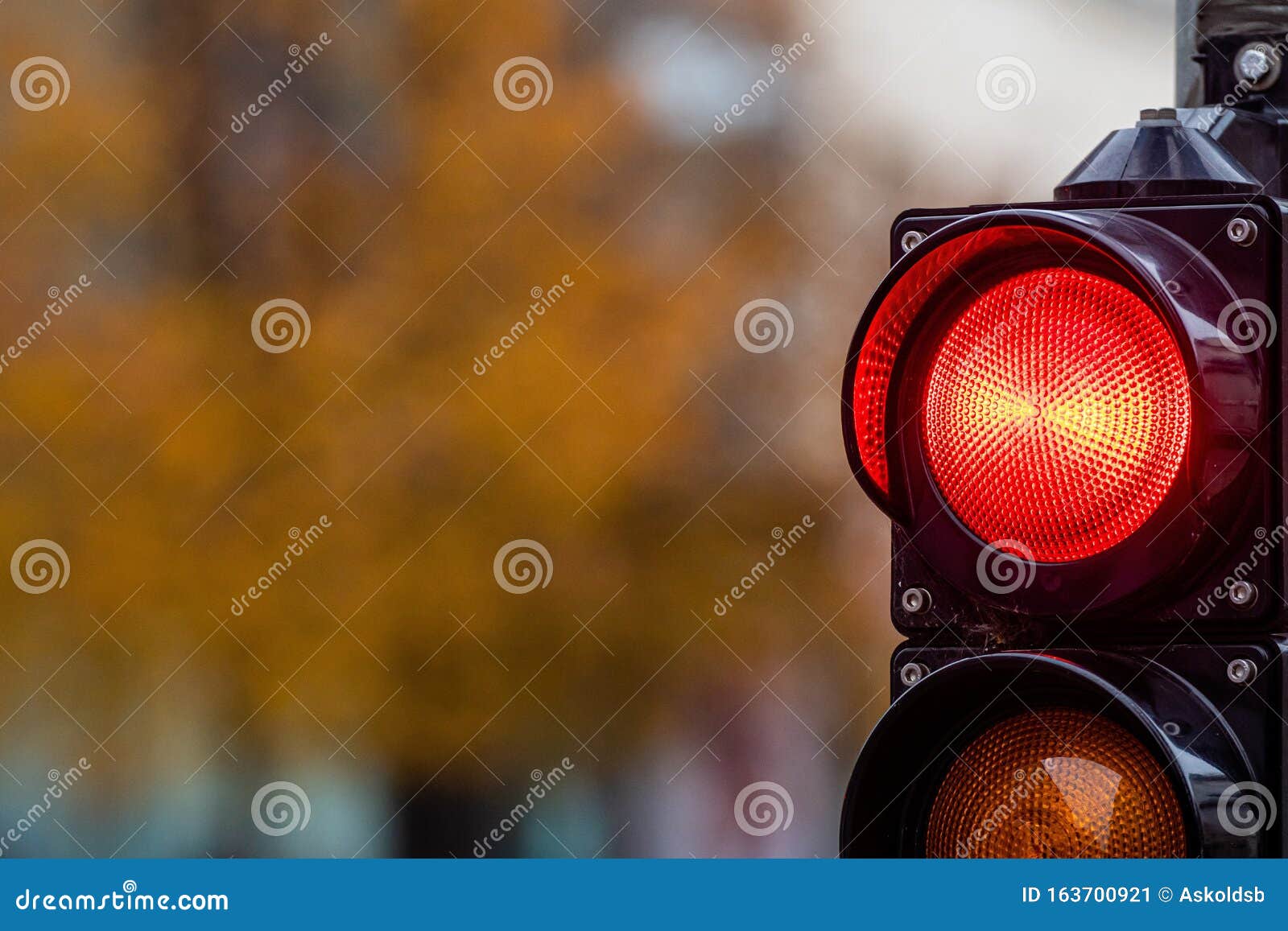 A City Crossing with a Semaphore. Red Light in Semaphore Stock Image ...