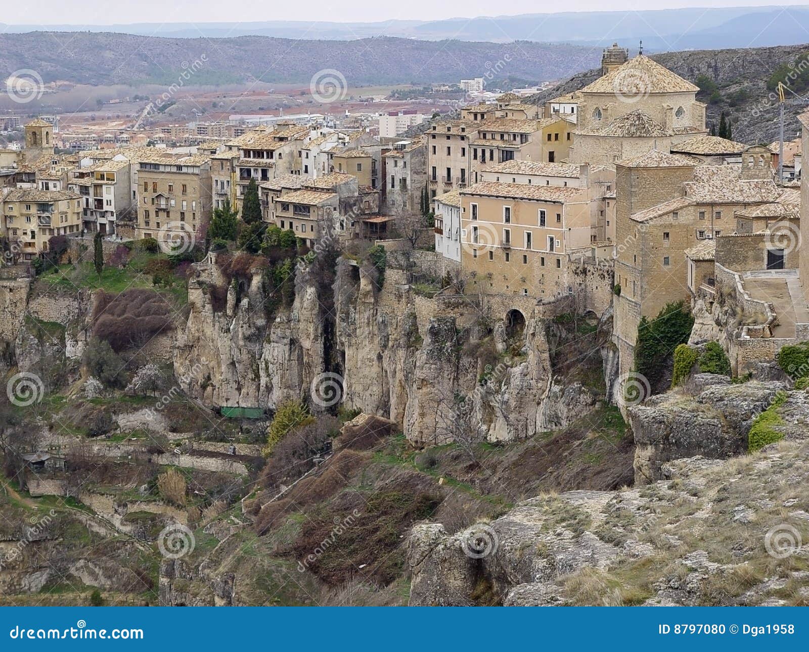 The city of Cuenca, Spain stock photo. Image of mountains - 8797080