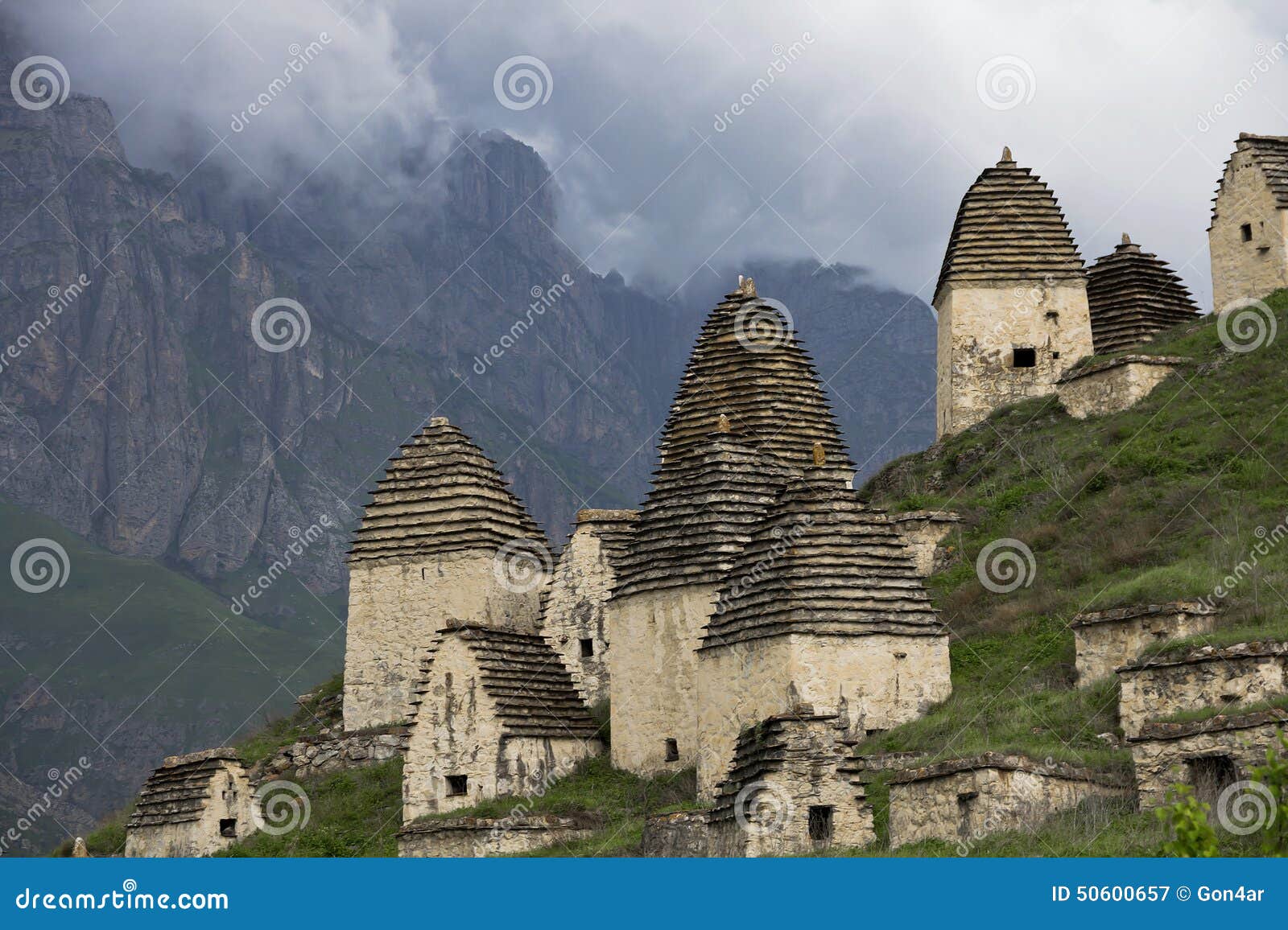 City of the dead. Dargavs stock image. Image of dead - 50600657